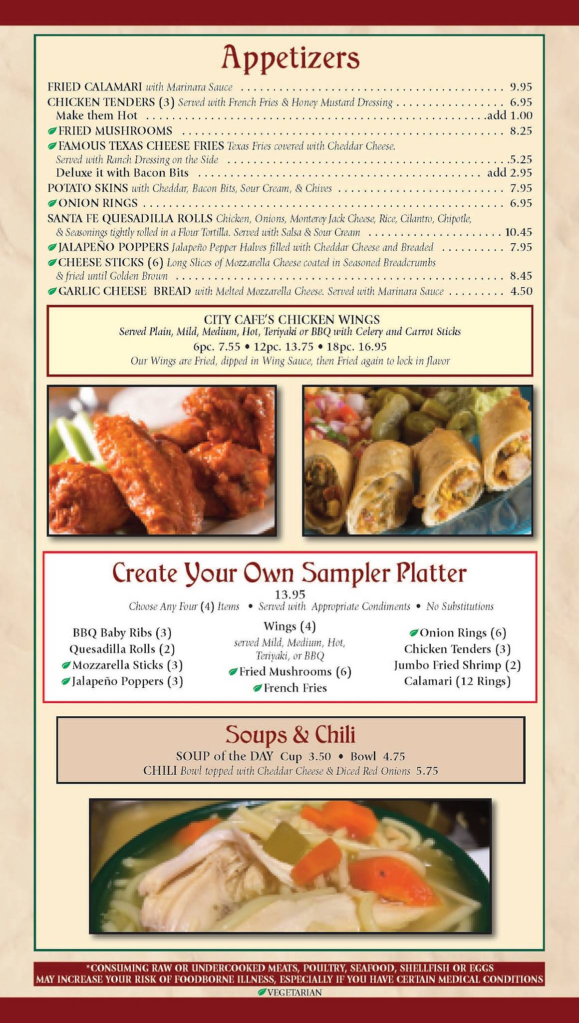 Menu at City Cafe Diner, Chattanooga, Lee Hwy