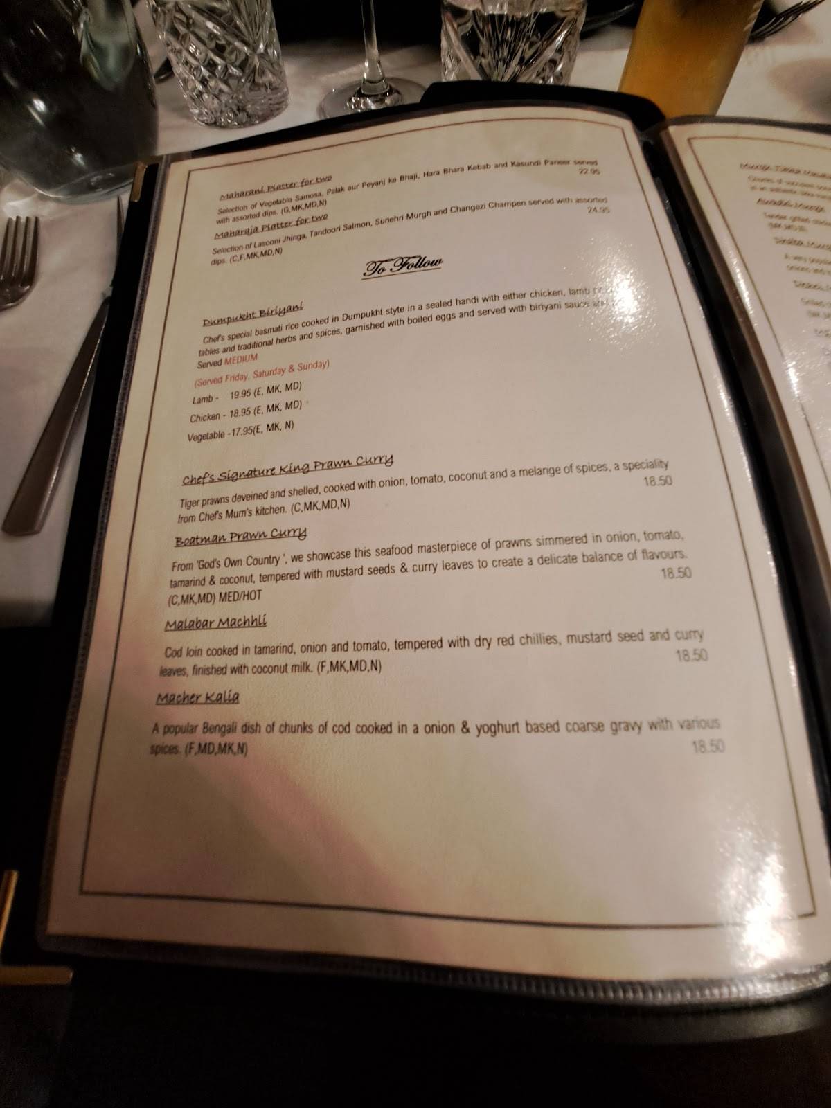 Menu at Destination Indian Restaurant & Bar, Huddersfield