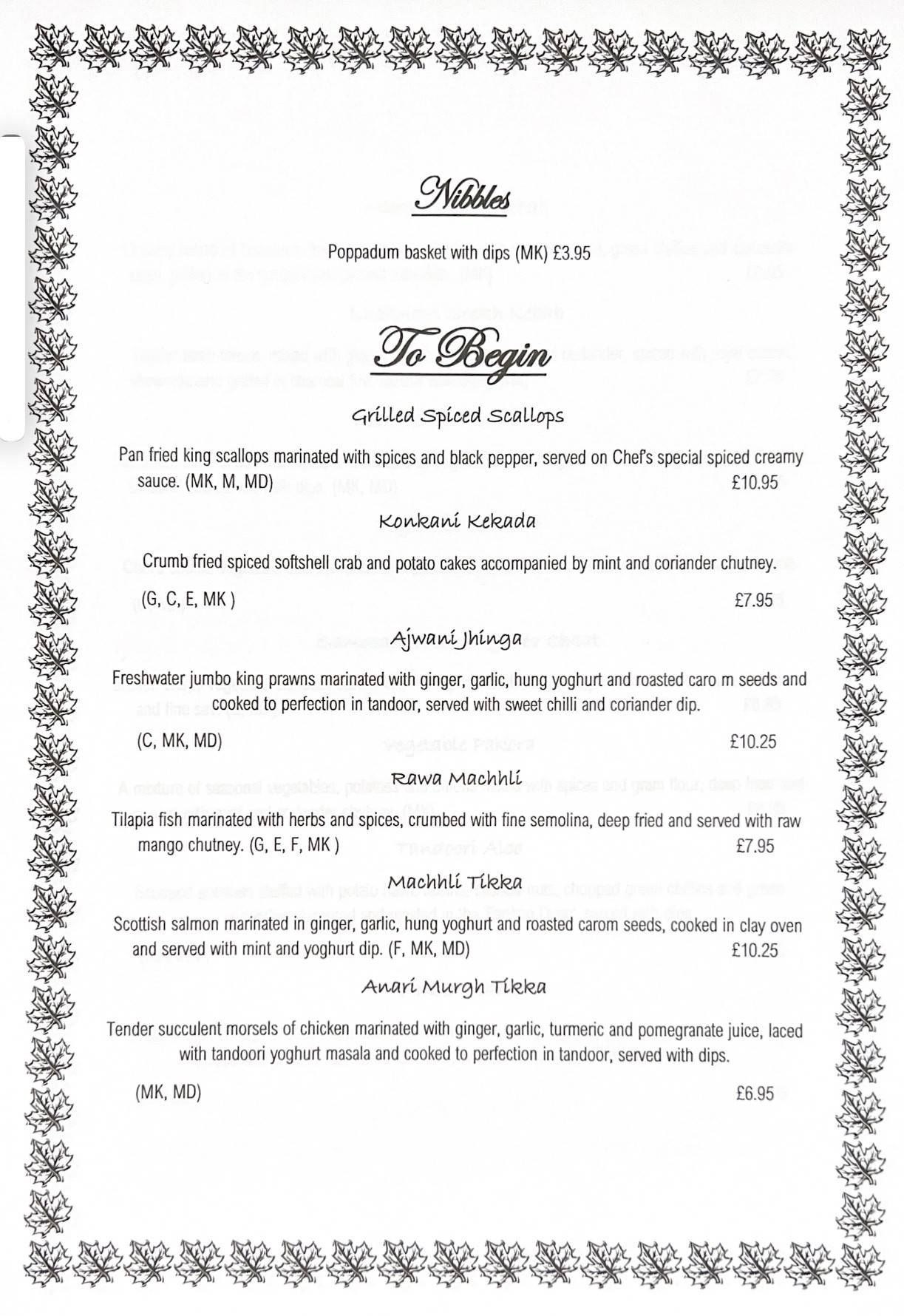 Menu at Destination Indian Restaurant & Bar, Huddersfield