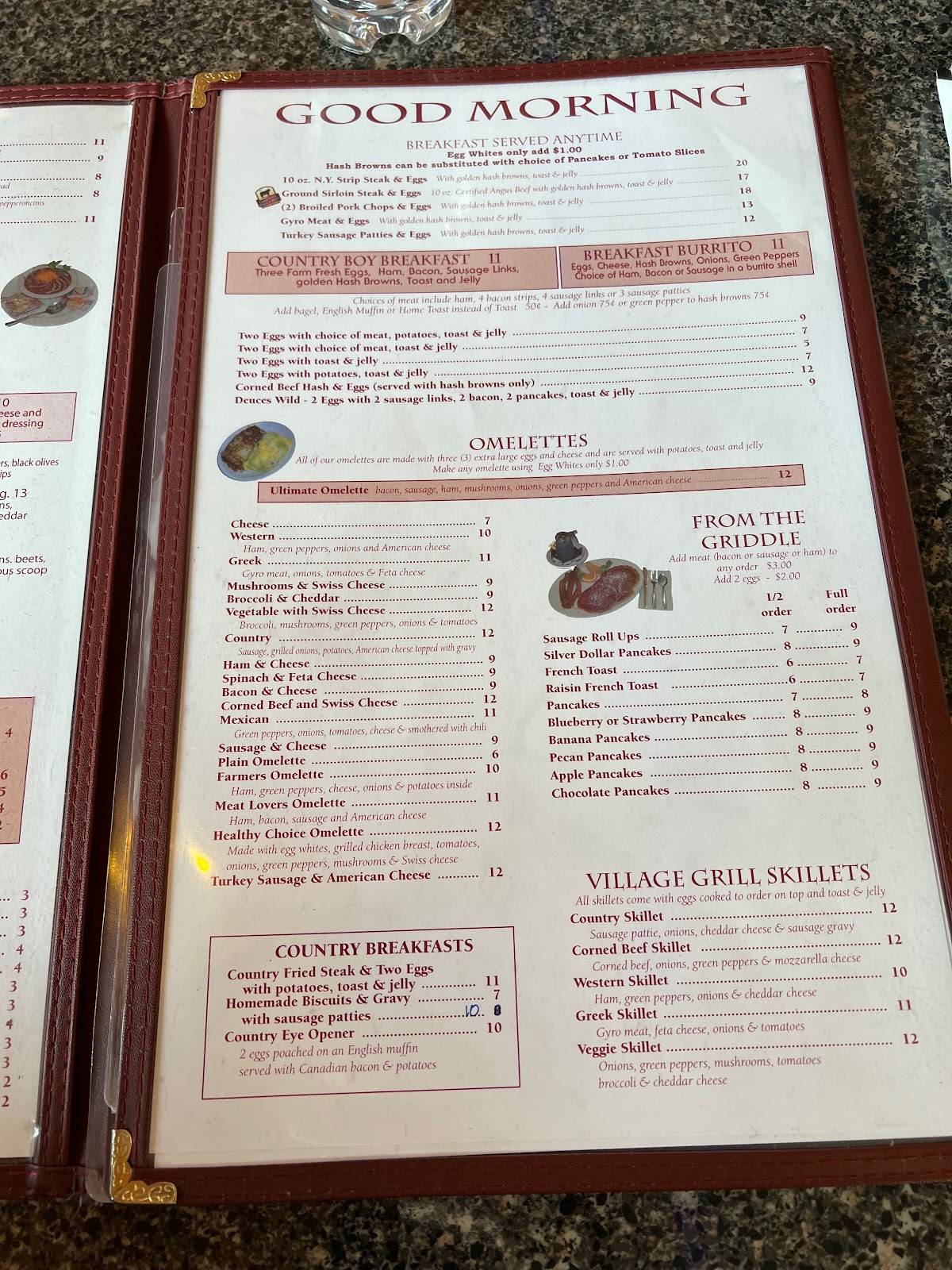 Menu at Village Grill of Farmington Hills restaurant, Farmington Hills ...