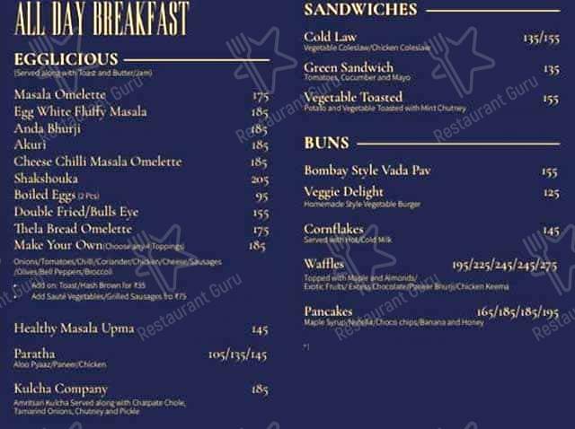 Menu at Dhunki, Ranchi