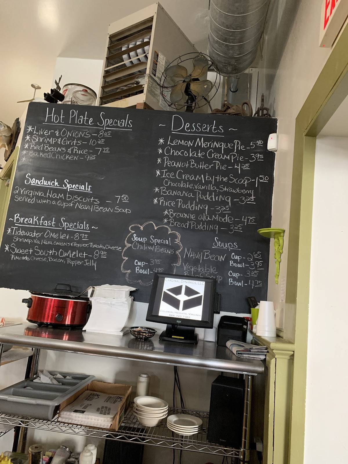 Menu at Dixie Restaurant, Petersburg