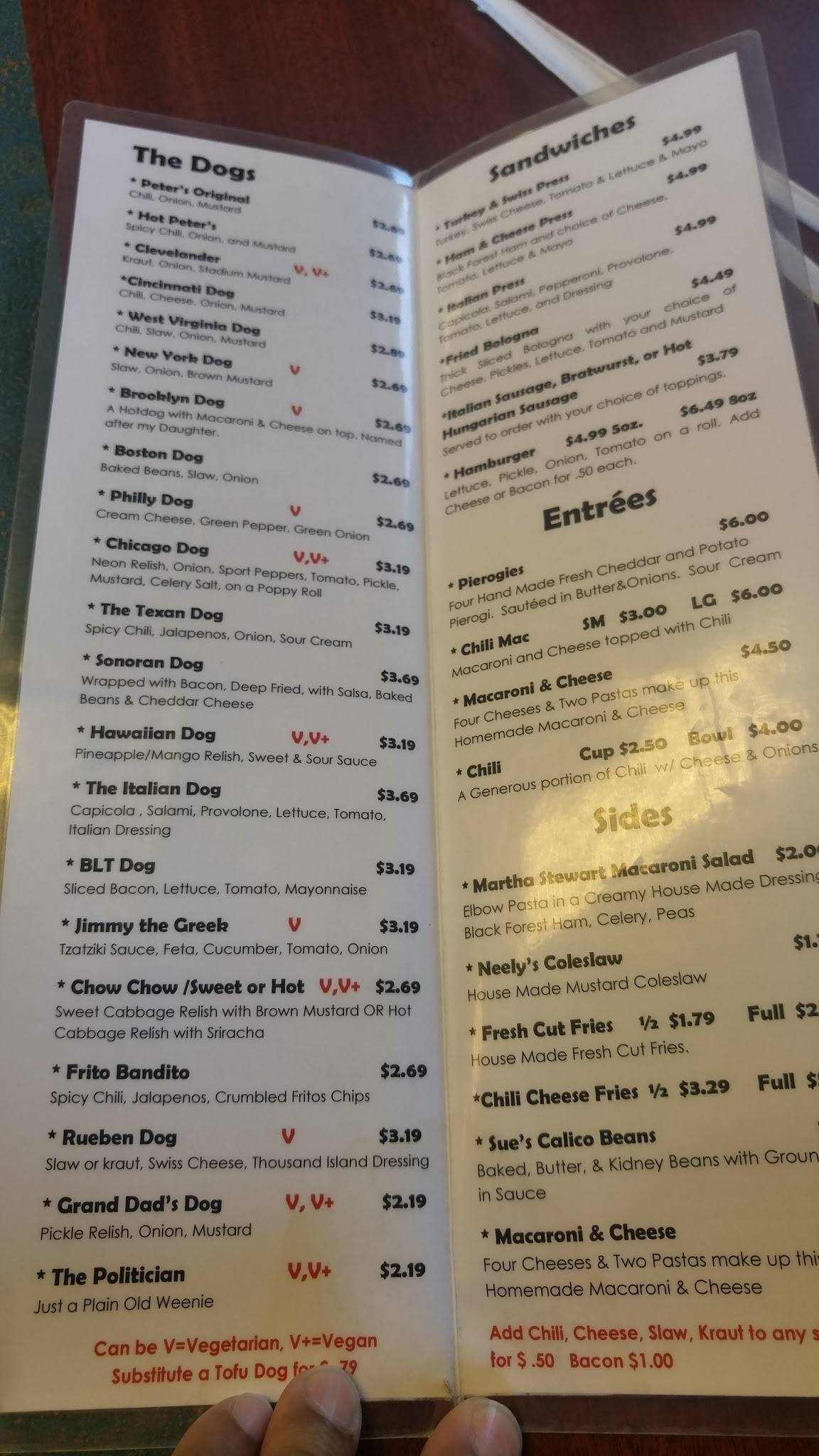 Menu at Dog Daze Gourmet Hot Dogs restaurant, Canton