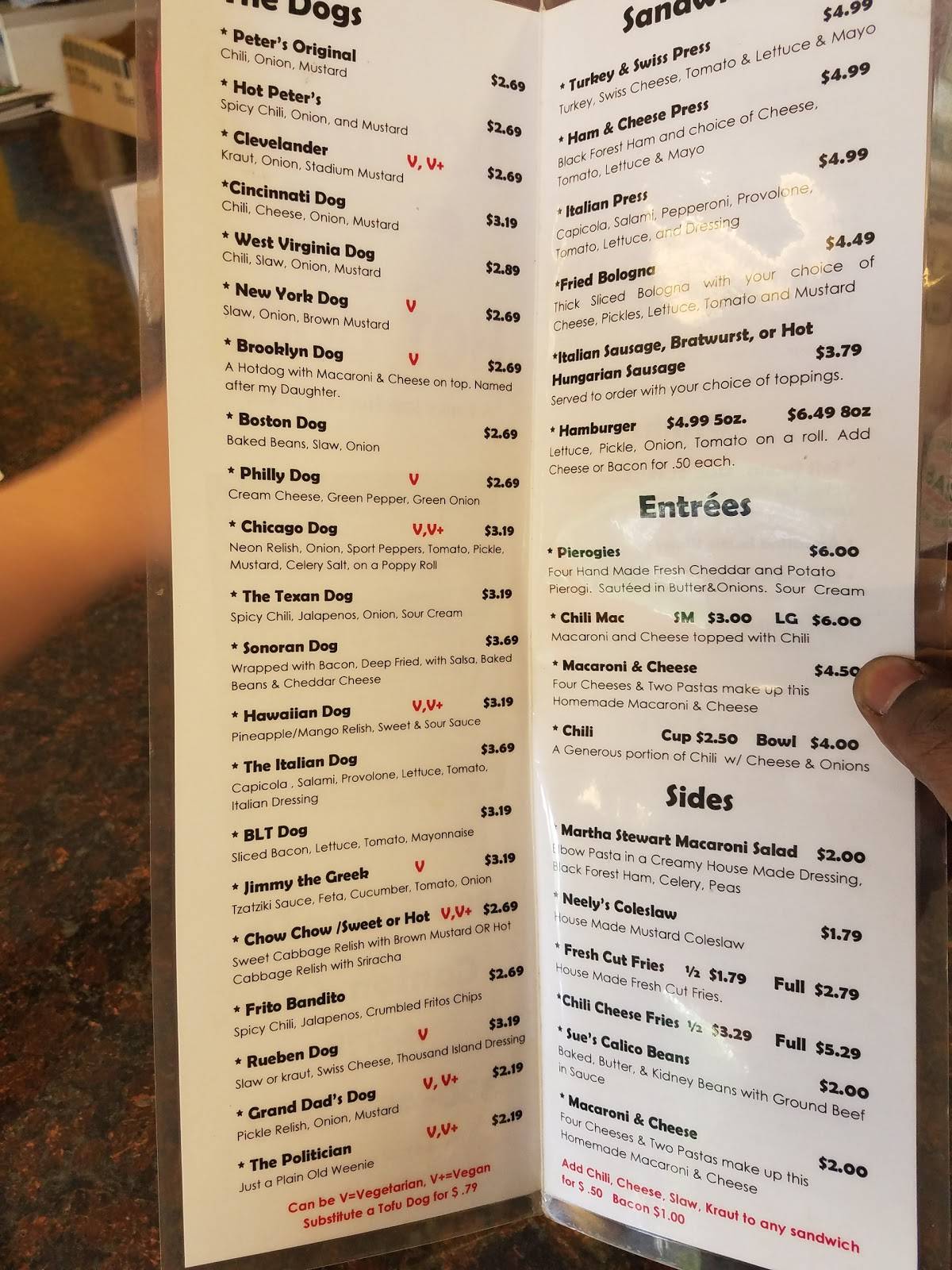 Menu at Dog Daze Gourmet Hot Dogs restaurant, Canton