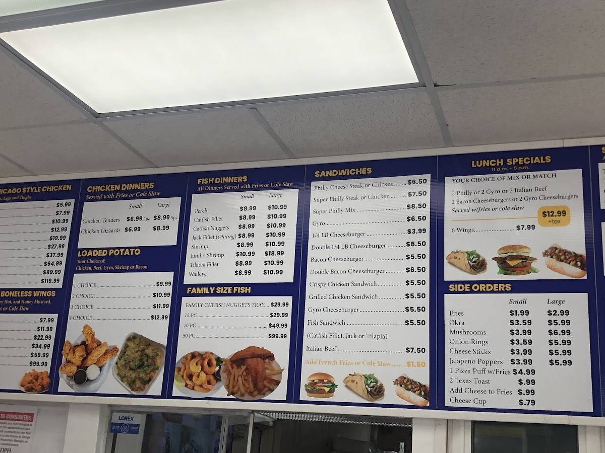 Menu at Dolphin Chicken, Fish and Grill restaurant, Springfield