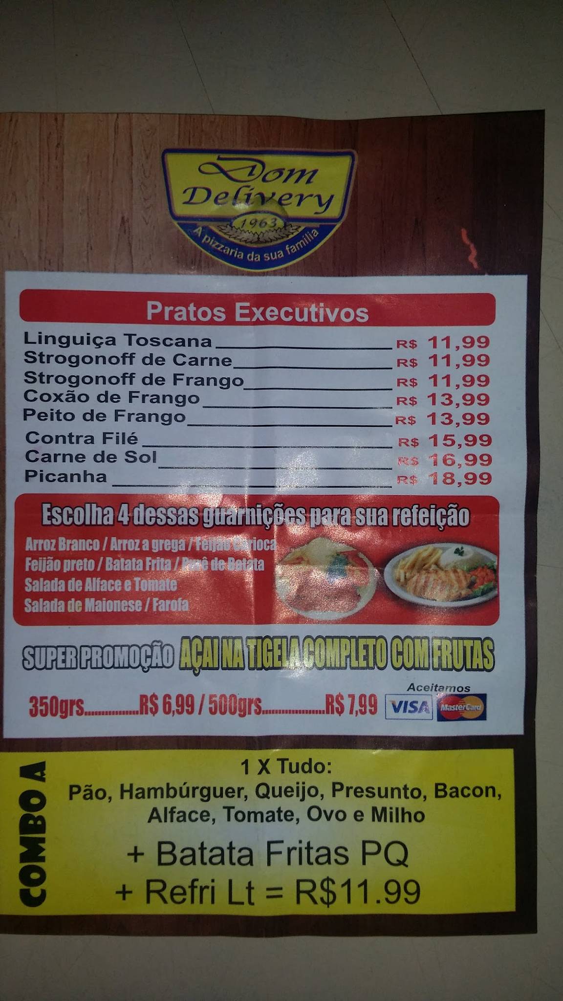 Menu em Dom Delivery Pizzaria, Brasília
