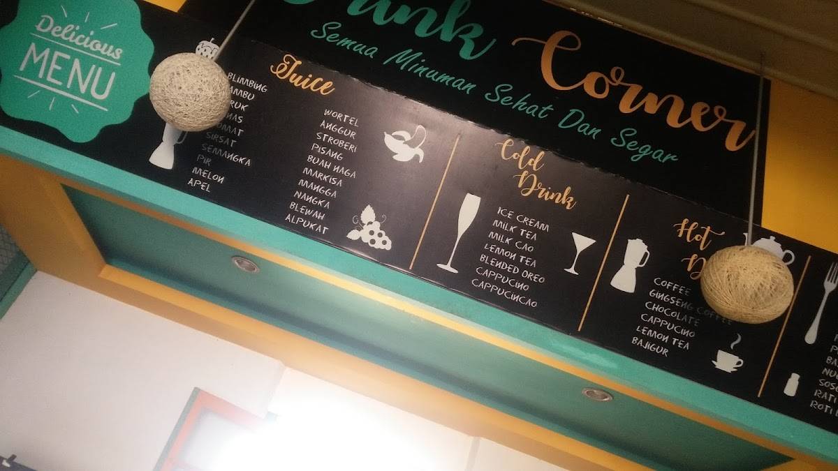 Carta del café Drink Corner Juice, Wotsogo
