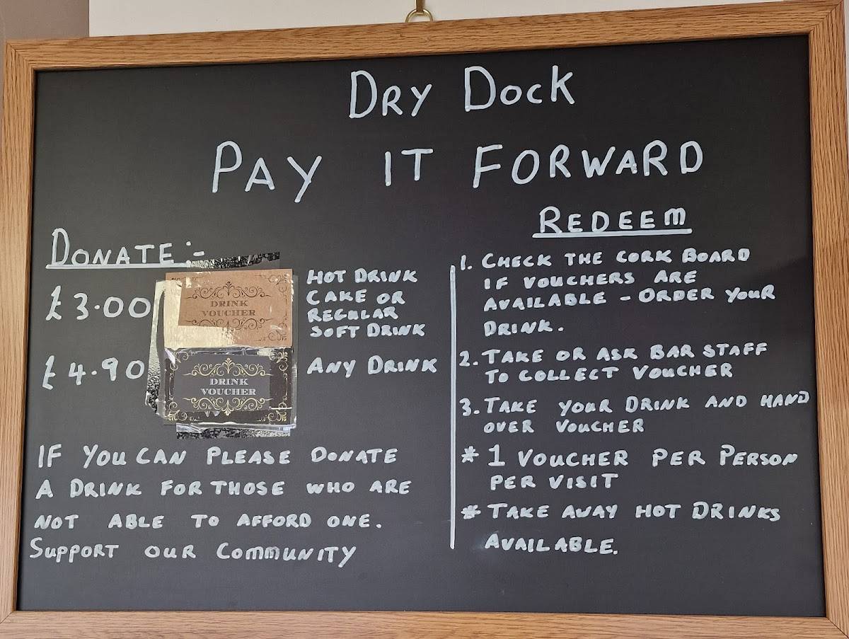 Menu at Dry Dock Pub, Weymouth