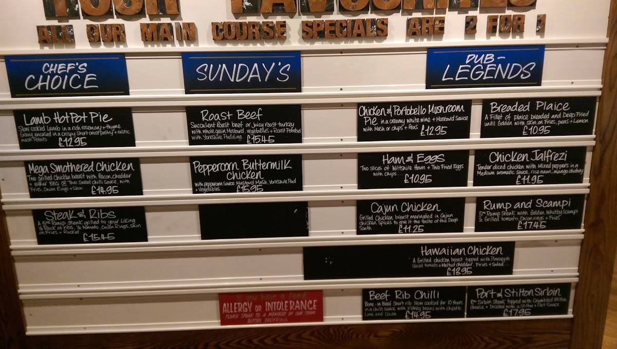 Menu at Dunnichen Stone pub & bar, Forfar