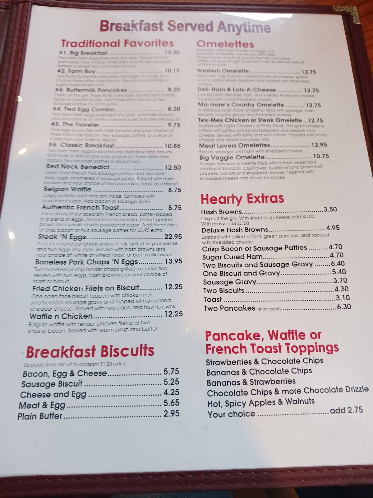 Menu at Dwight's Of St. Albans restaurant, Saint Albans