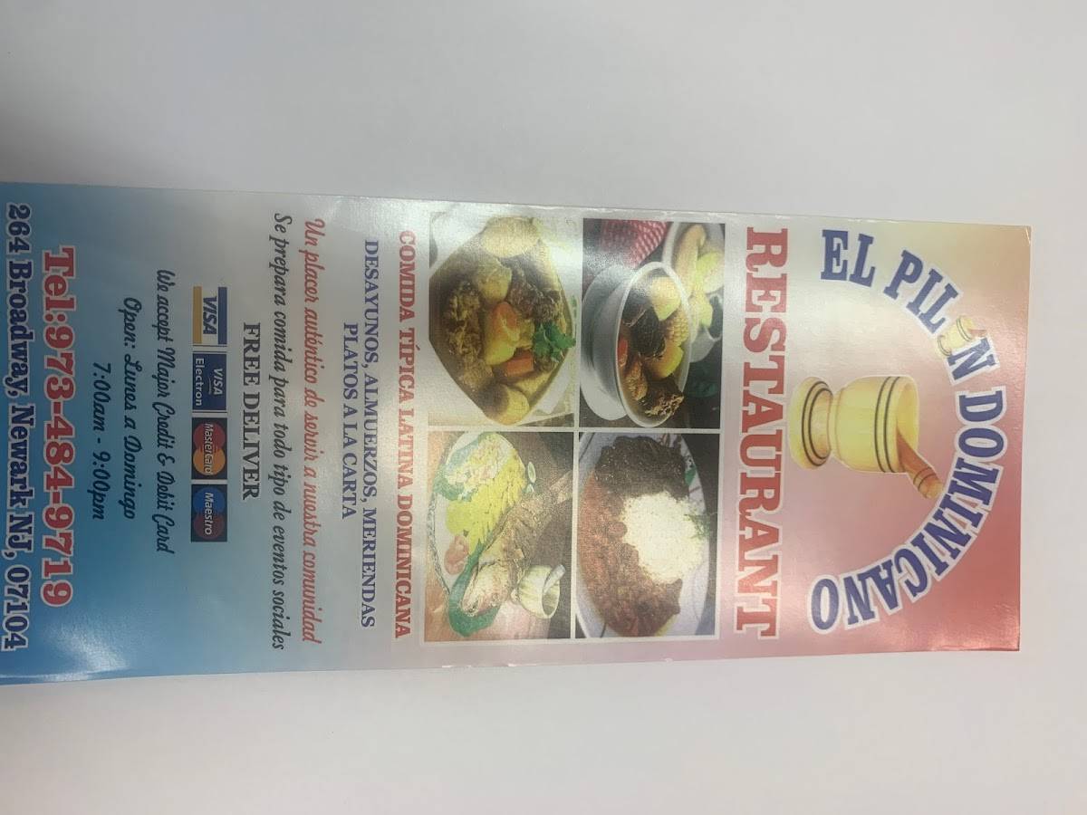 Carta de El Pilón Restaurante, Newark