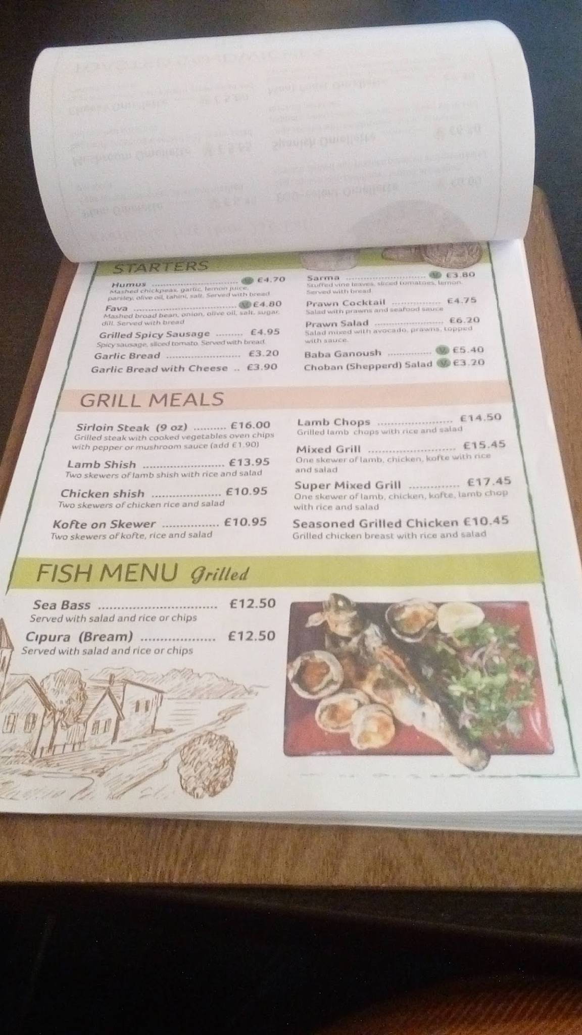 Carta del restaurante Earth To Table, Londres