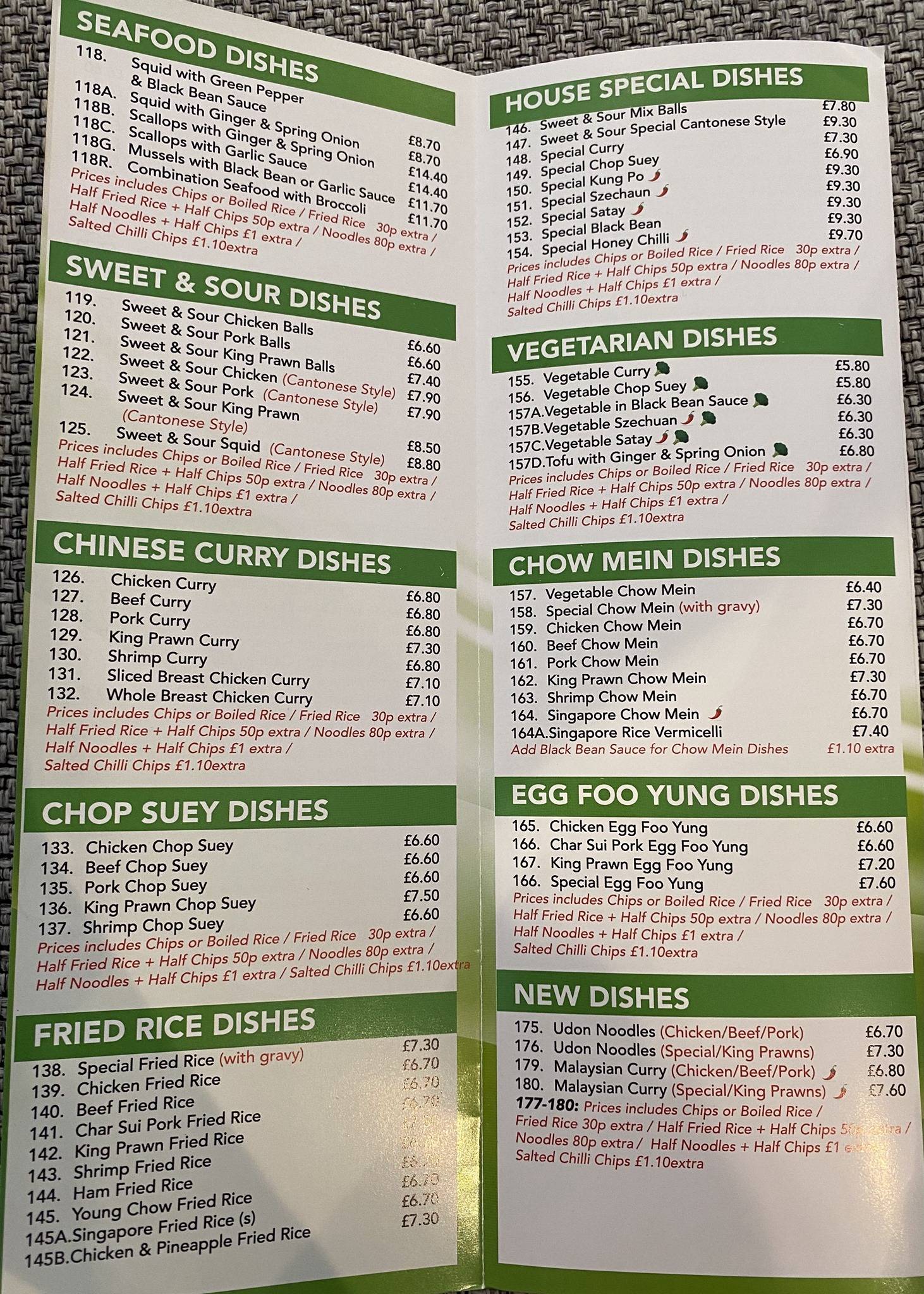 Menu at East Essence Chinese Restaurant, Ardglass