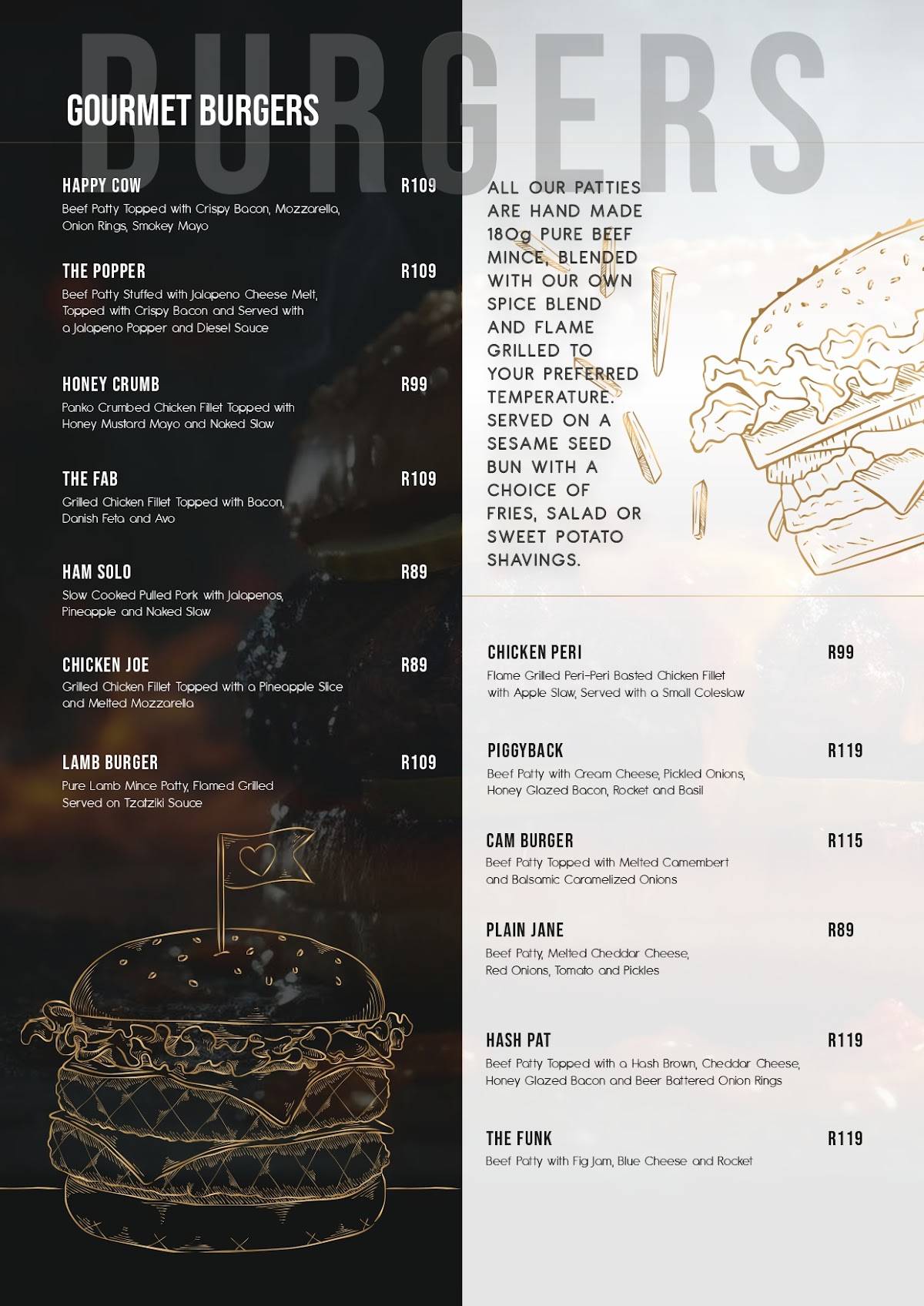Menu at The Cow and Milk Shed restaurant, East London