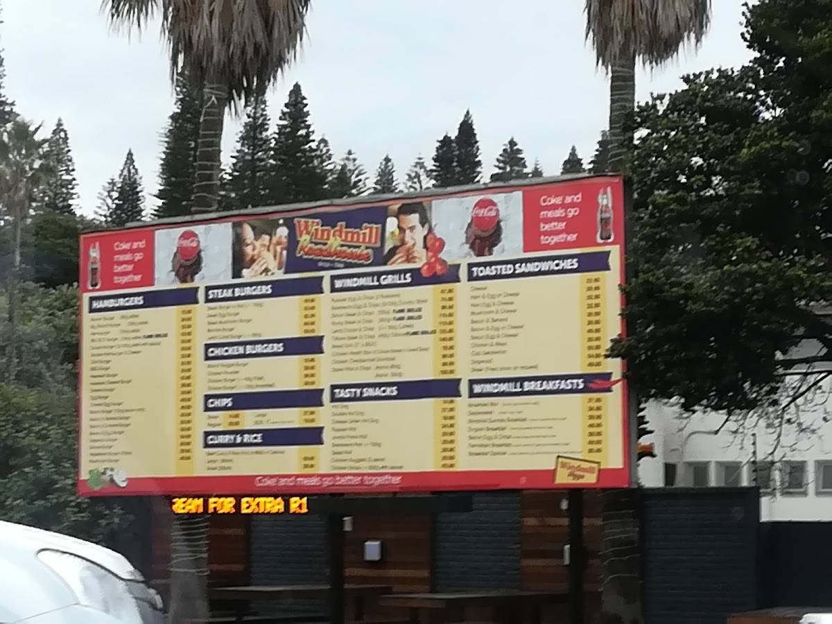 Menu at Windmill Roadhouse restaurant, East London