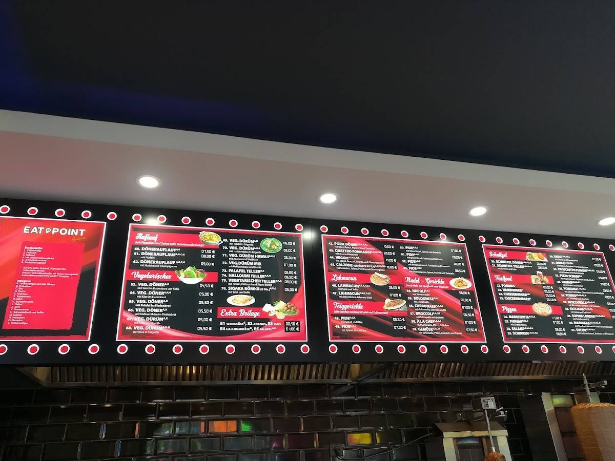 Menu at Eat Point restaurant, Berlin
