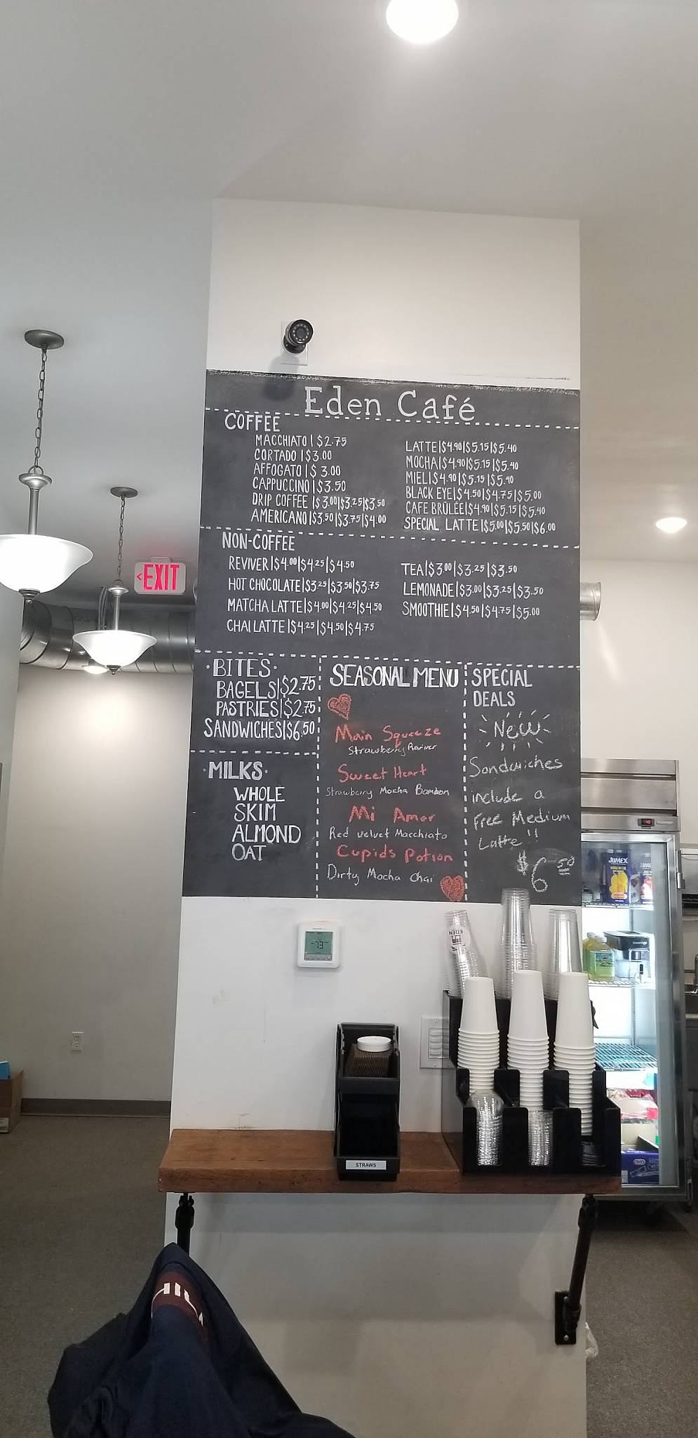 Menu at Eden Cafe, Grand Rapids