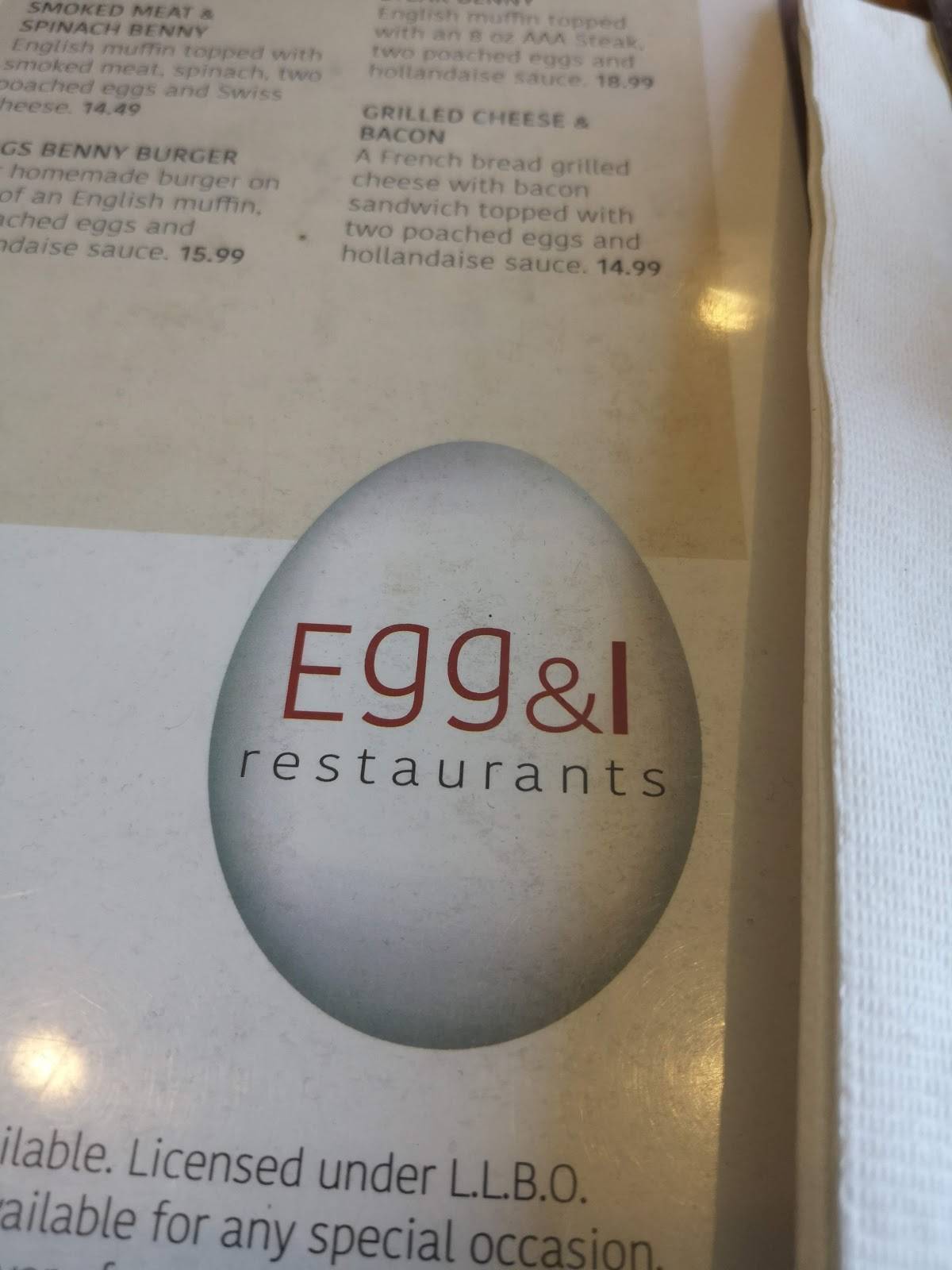 Menu at Egg & I restaurant, Hamilton, Upper James St