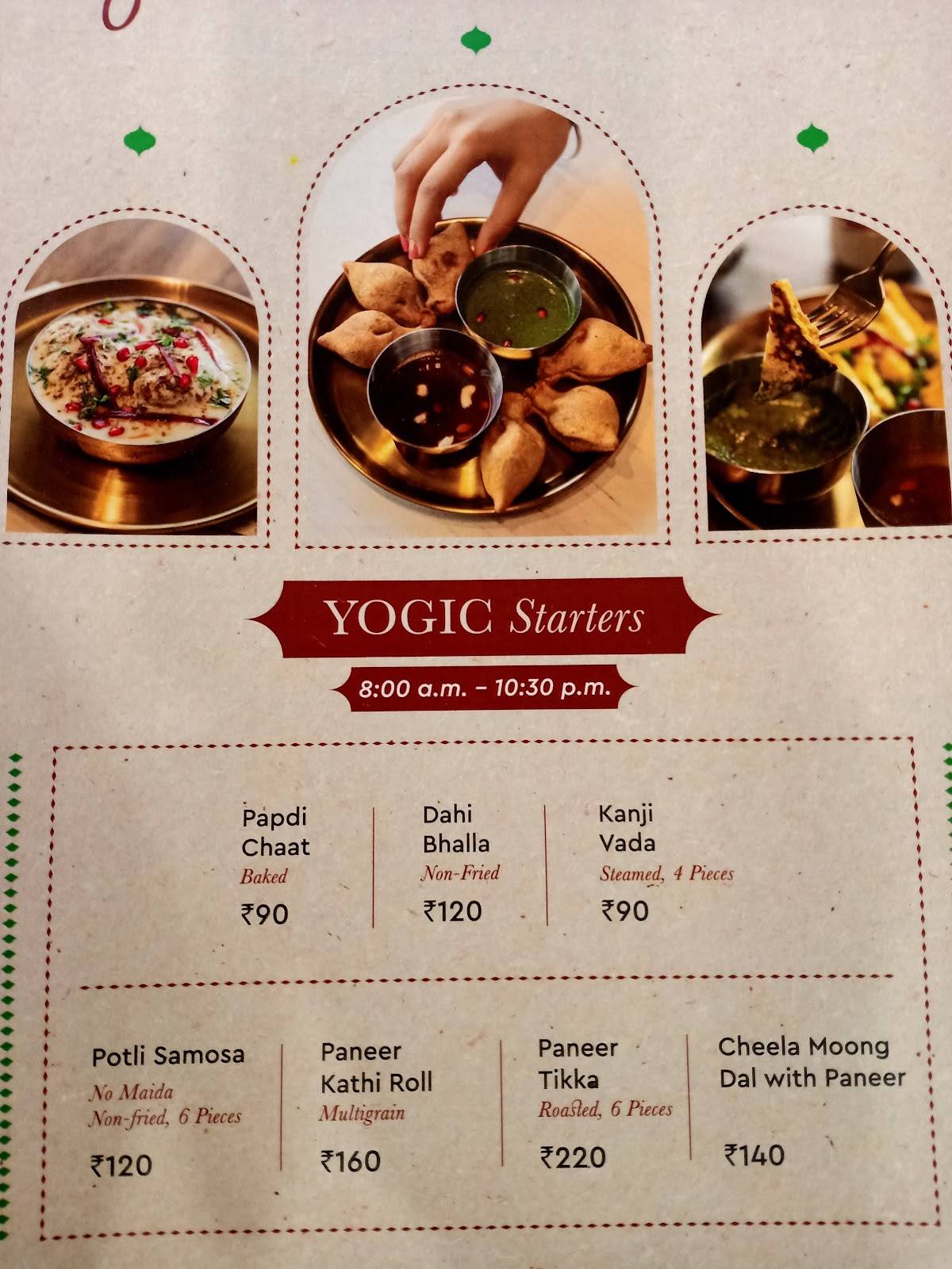 Menu at Ekyam Sattvic Kitchen, Vrindavan