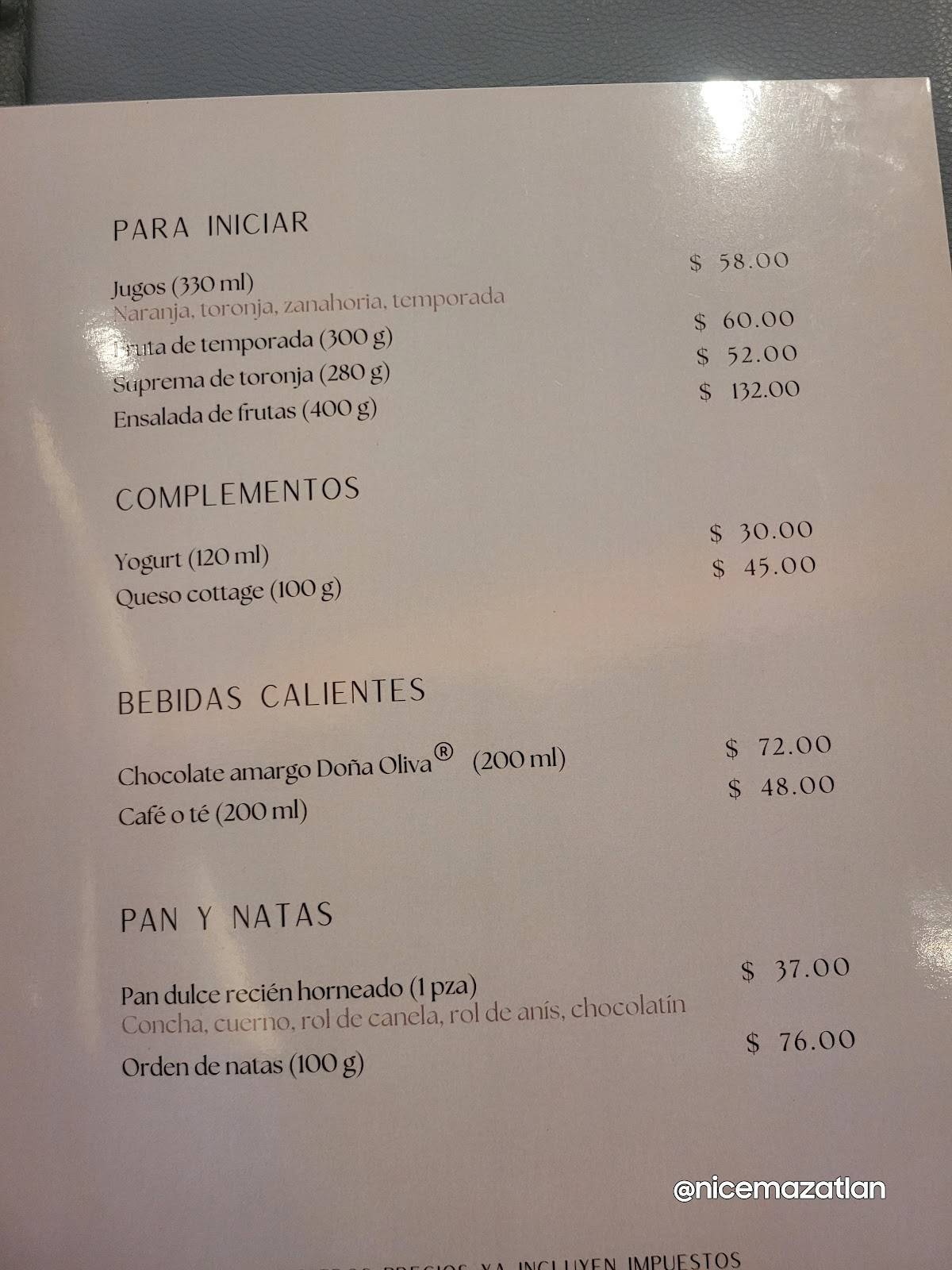 Carta del restaurante El Cardenal del San Ángel, Ciudad del México, Av ...