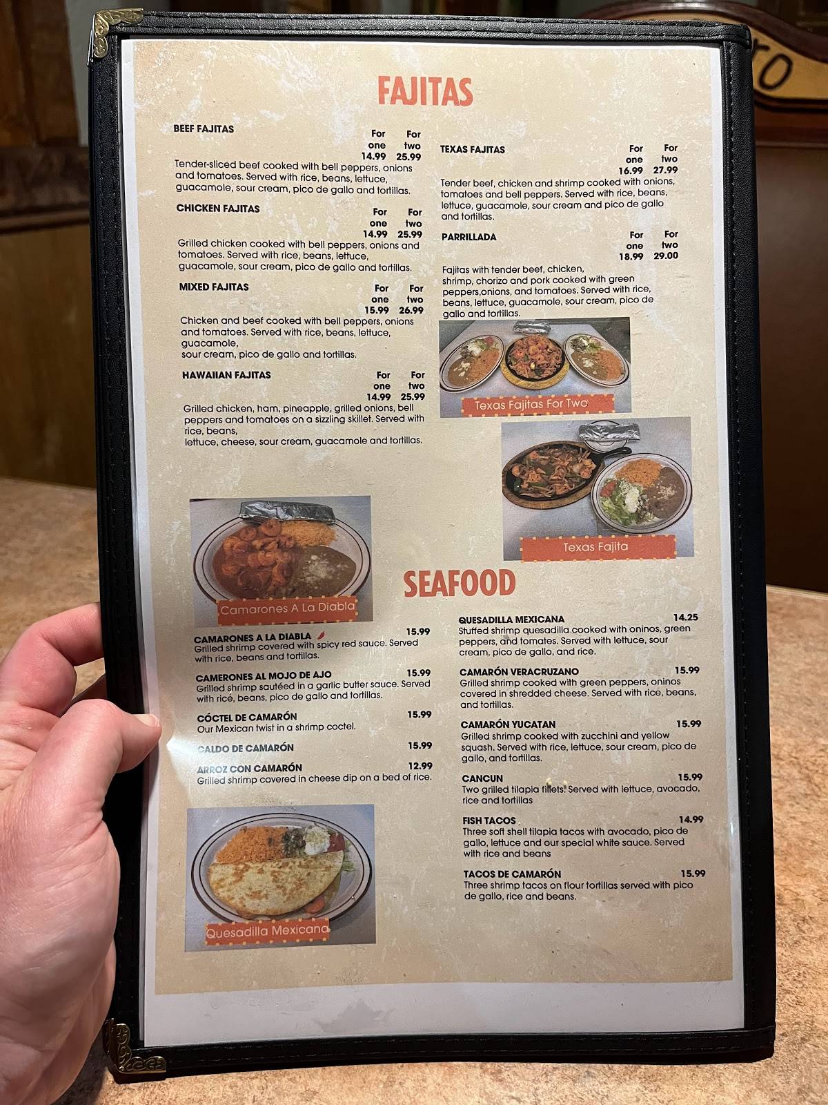 Menu at El Charro Mexican Grill restaurant, Floyd