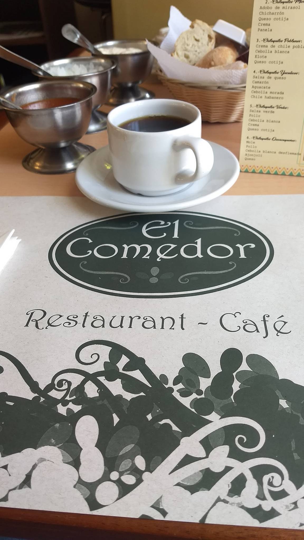 Carta del restaurante El Comedor, Guadalajara, C. José Guadalupe ...