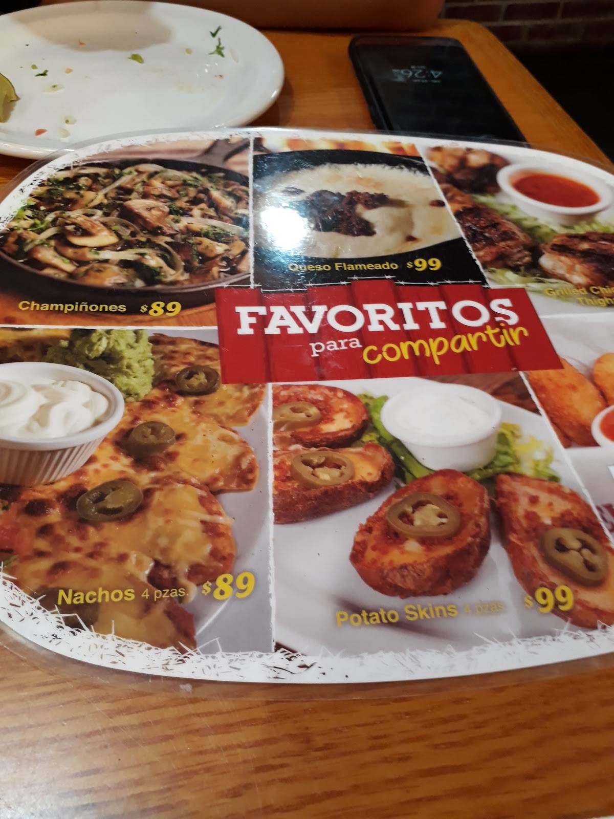 Carta del restaurante El Papalote Taco & Grill Cumbres, Monterrey ...