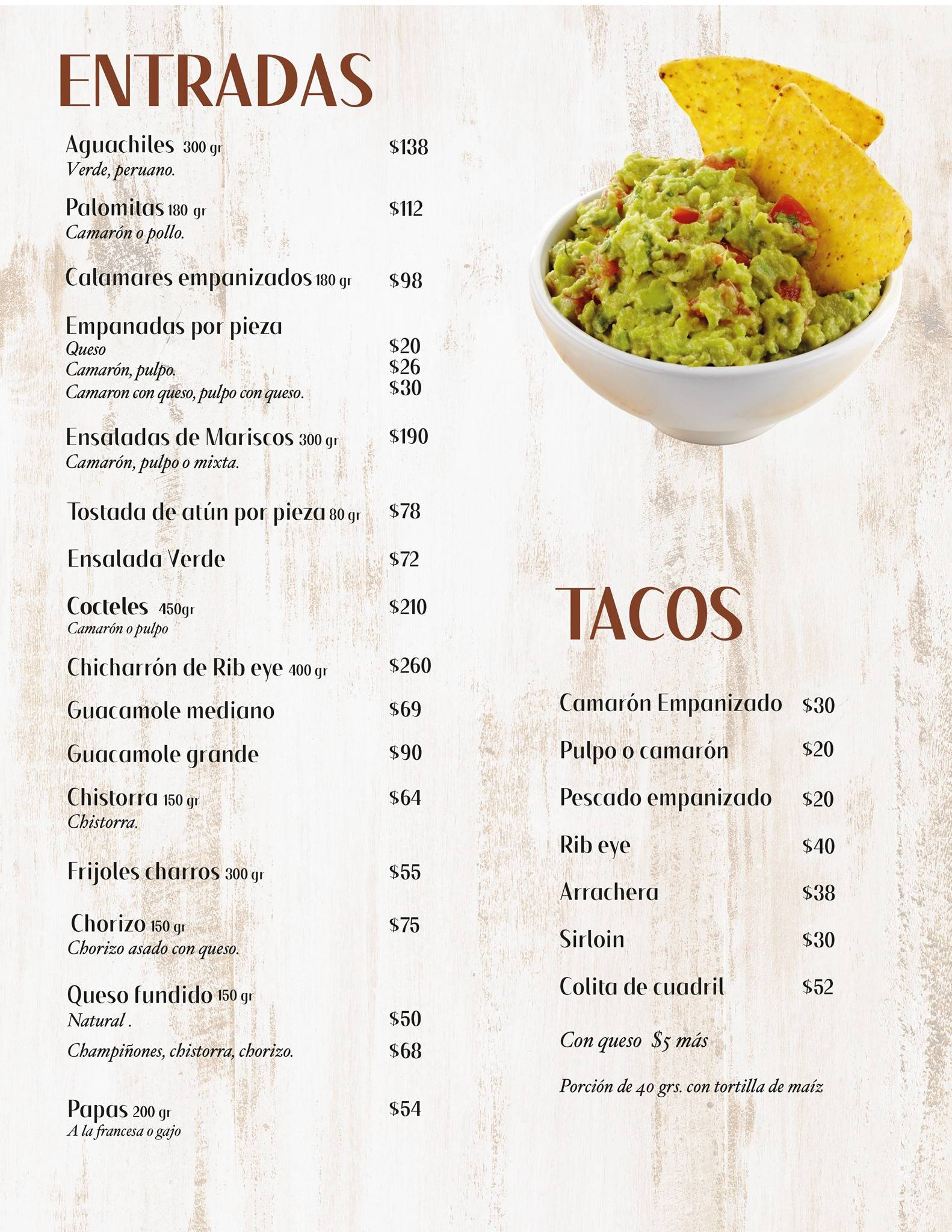 Menu at Kalamata Mediterráneo restaurant, Campeche