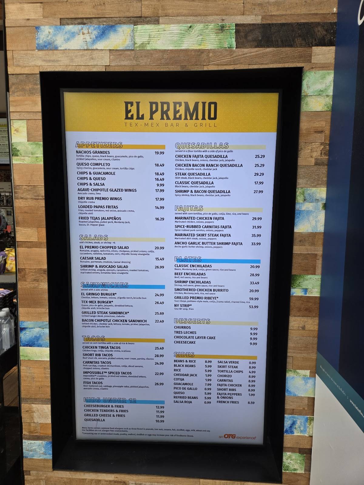 Menu at El Premio Tex Mex Bar & Grill, Houston