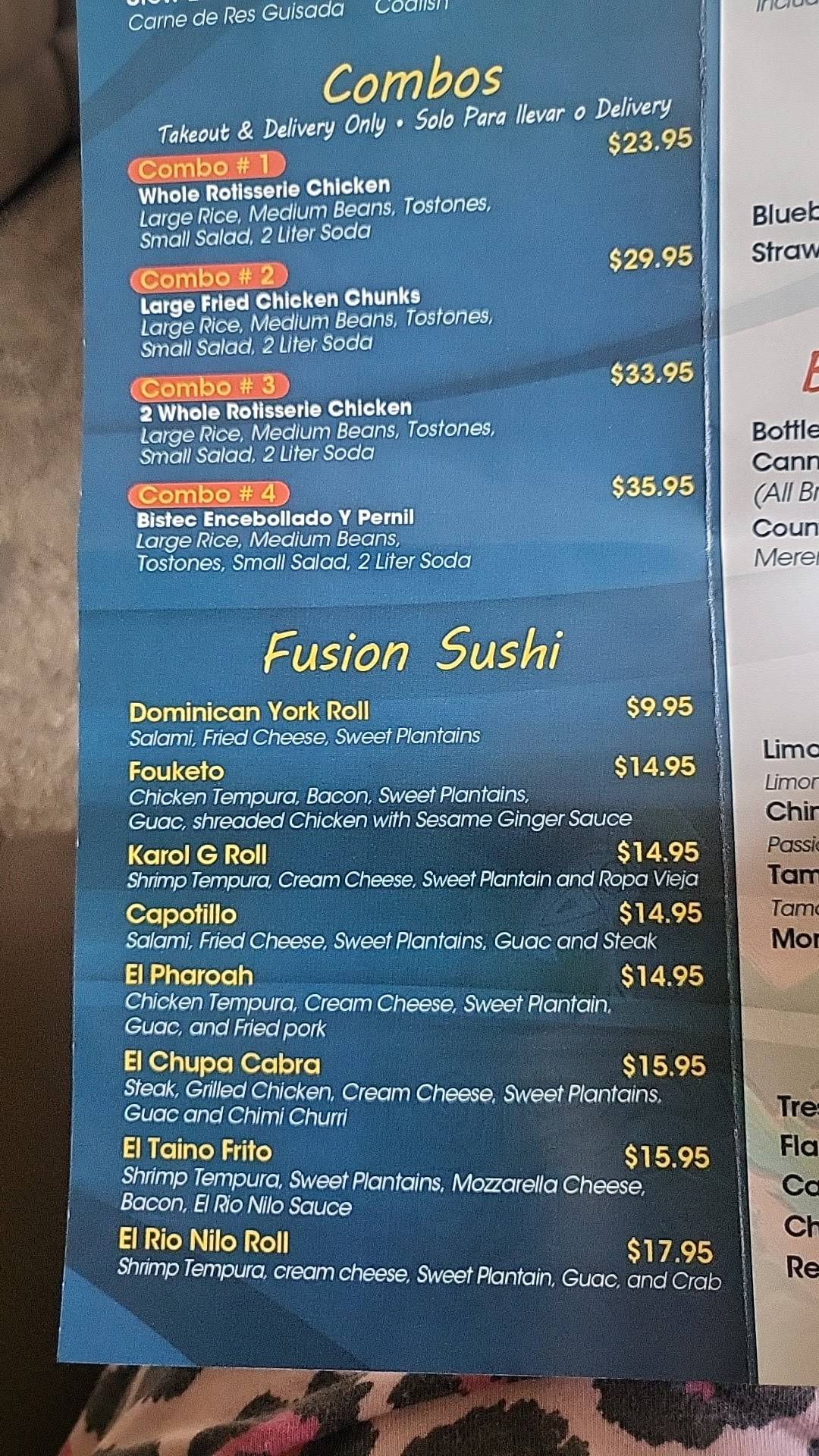 Menu at El Rio Nilo Restaurant, Hackensack