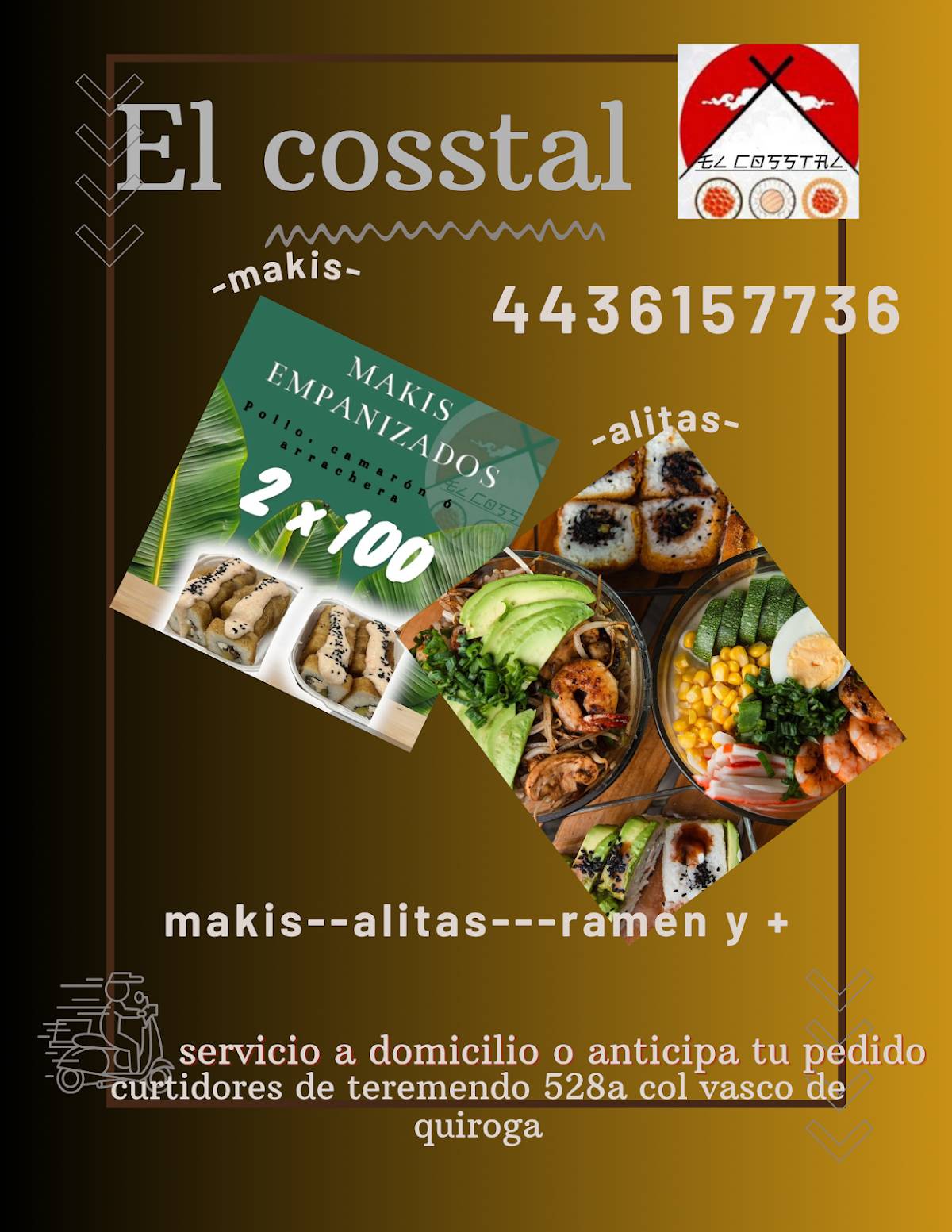 Carta del restaurante El coss-tal, Morelia
