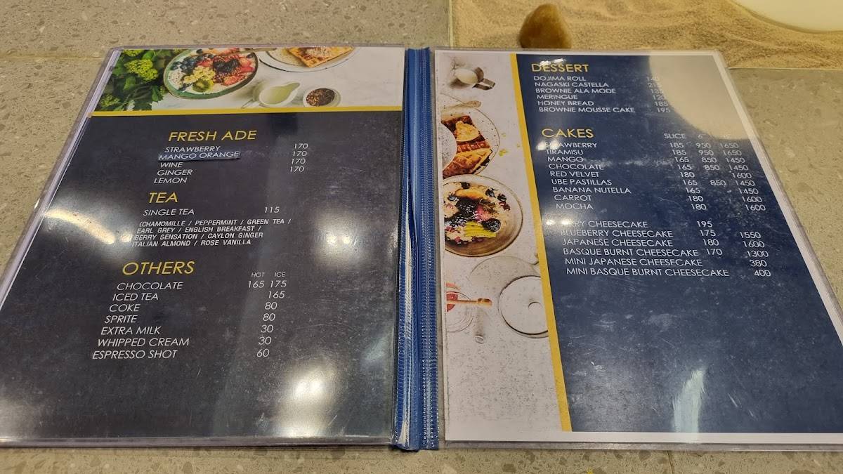 Menu at Elim Central cafe, Cebu City