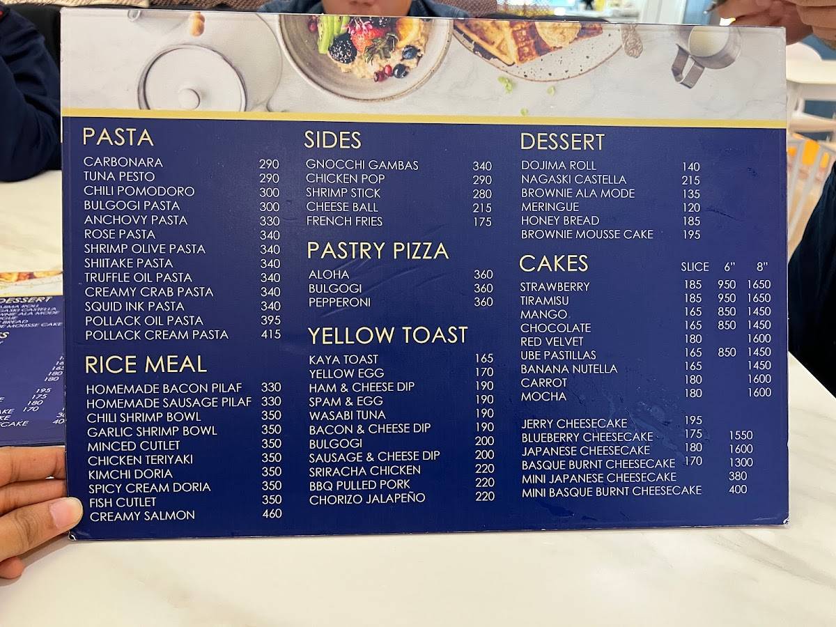 Menu at Elim Central cafe, Cebu City