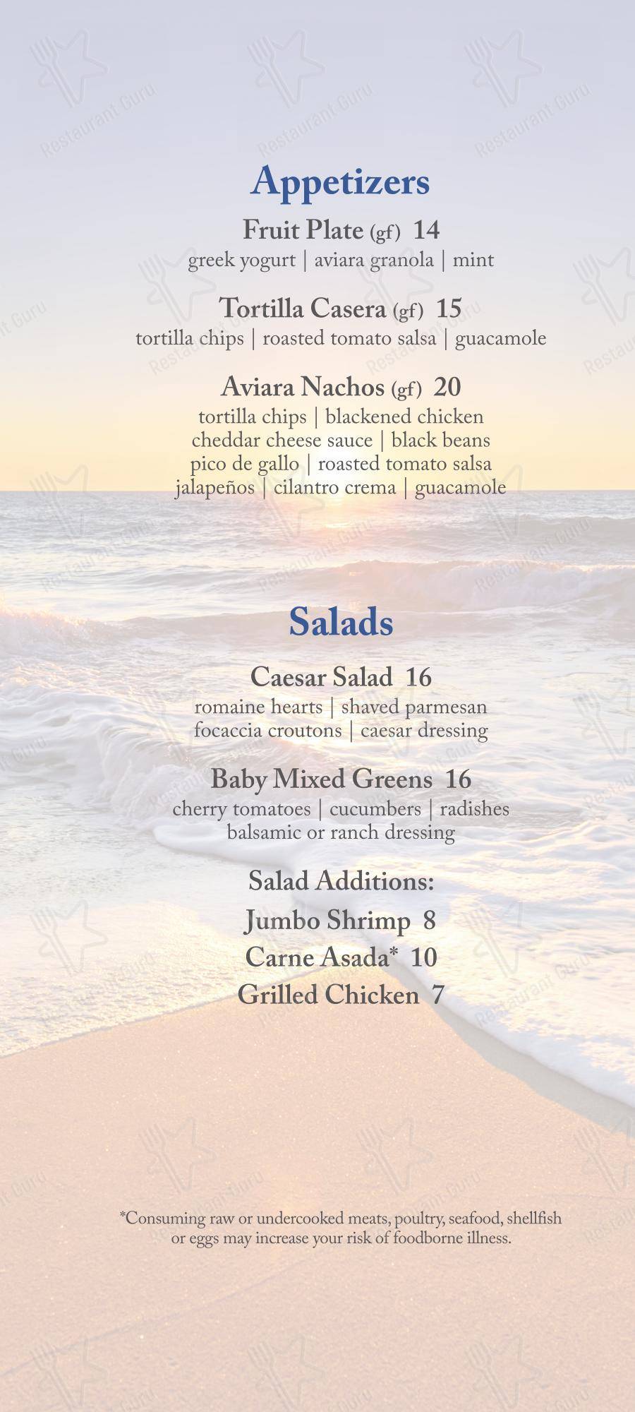 Menu at Ember & Rye steakhouse, Carlsbad