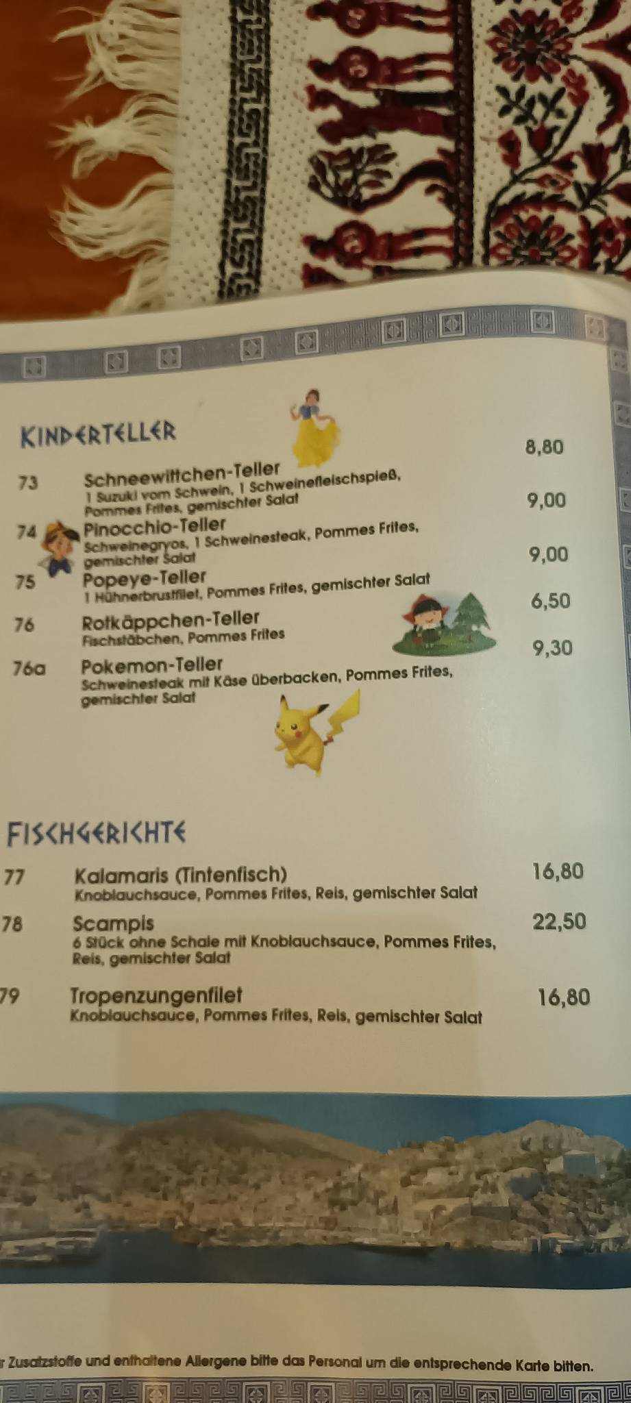 Speisekarte von Delphi restaurant, Emden