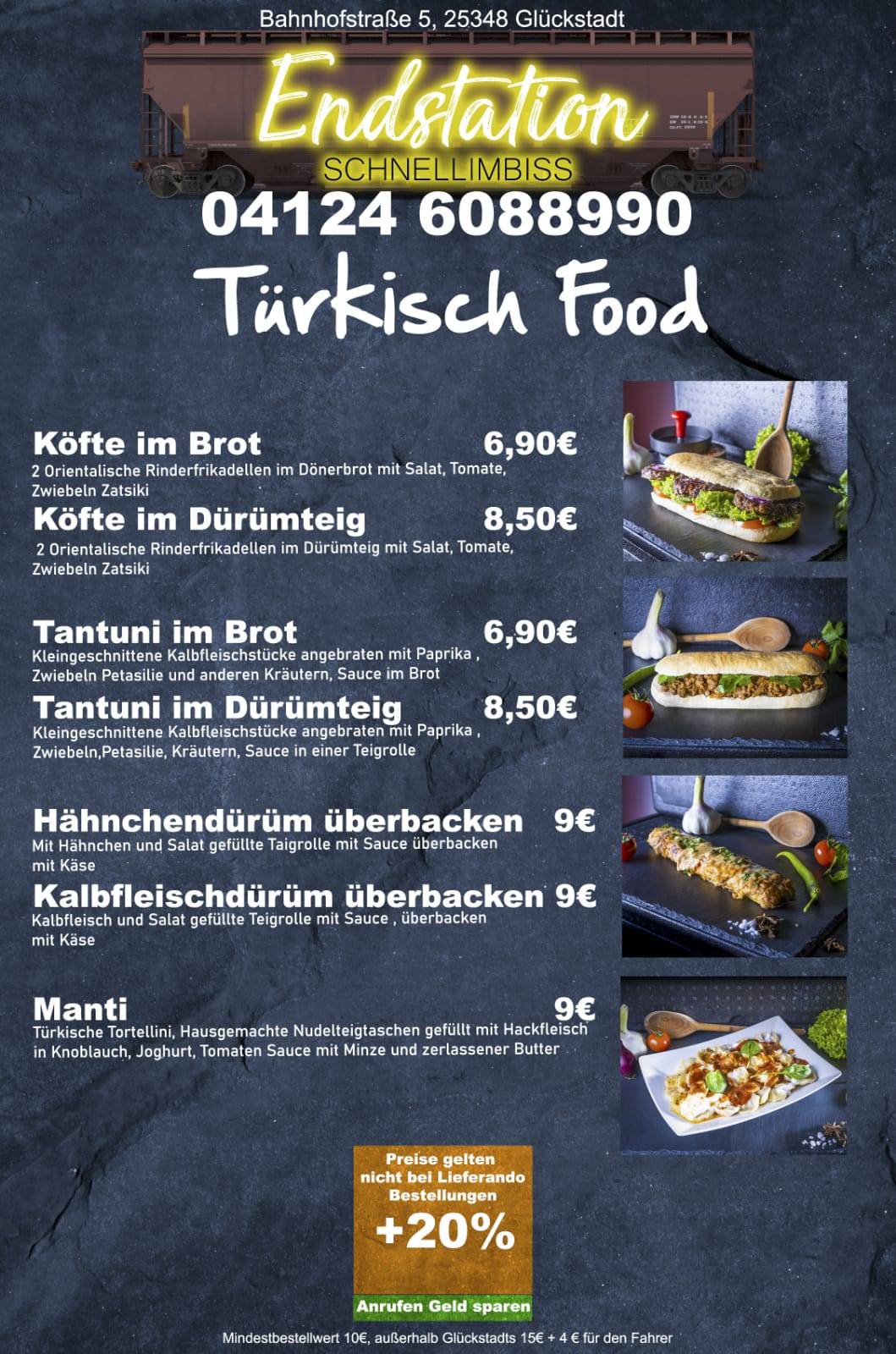 Menu at Endstation Schnellimbiss Glückstadt restaurant, Glückstadt