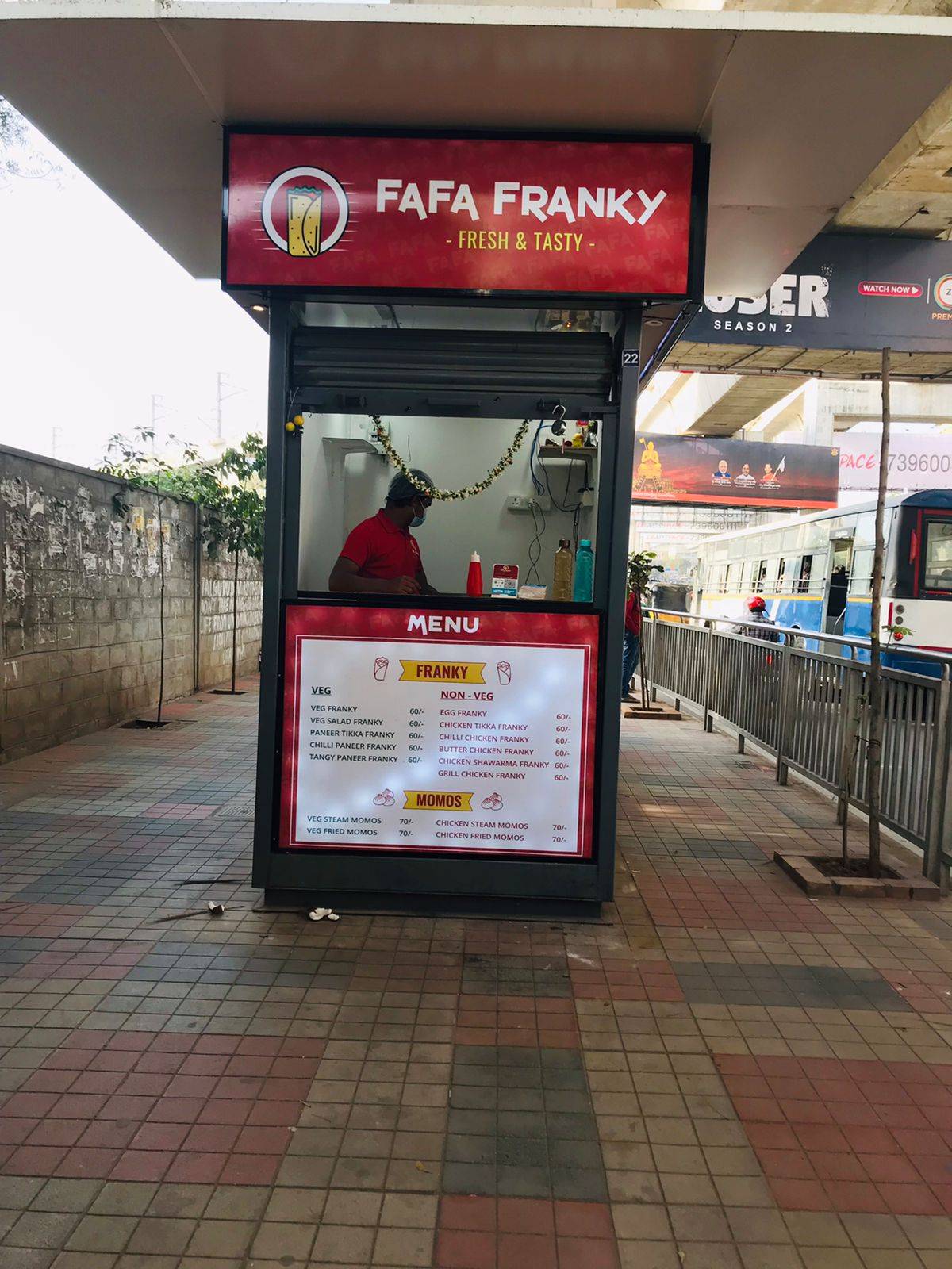 Menu at FAFA FRANKY, Hyderabad, metro station