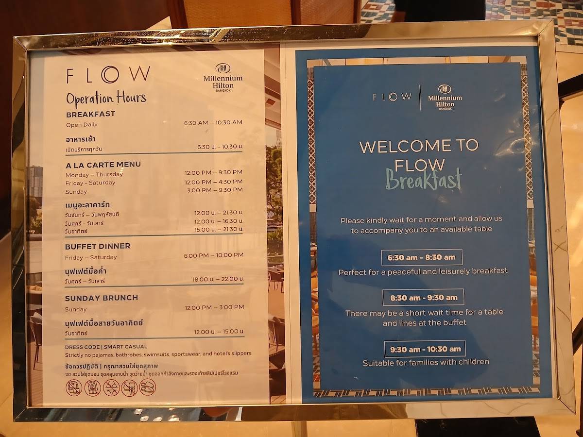 Menu at FLOW restaurant, Bangkok, 59