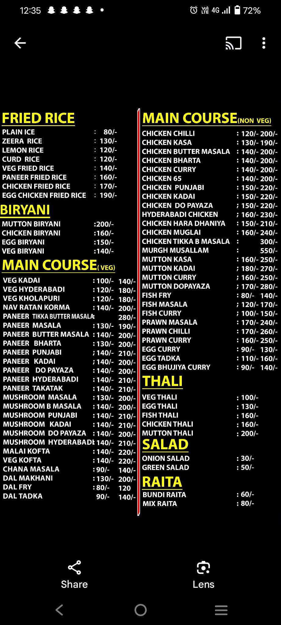 Menu at FOOD JUNCTION ( a family reastaurant), Barbil