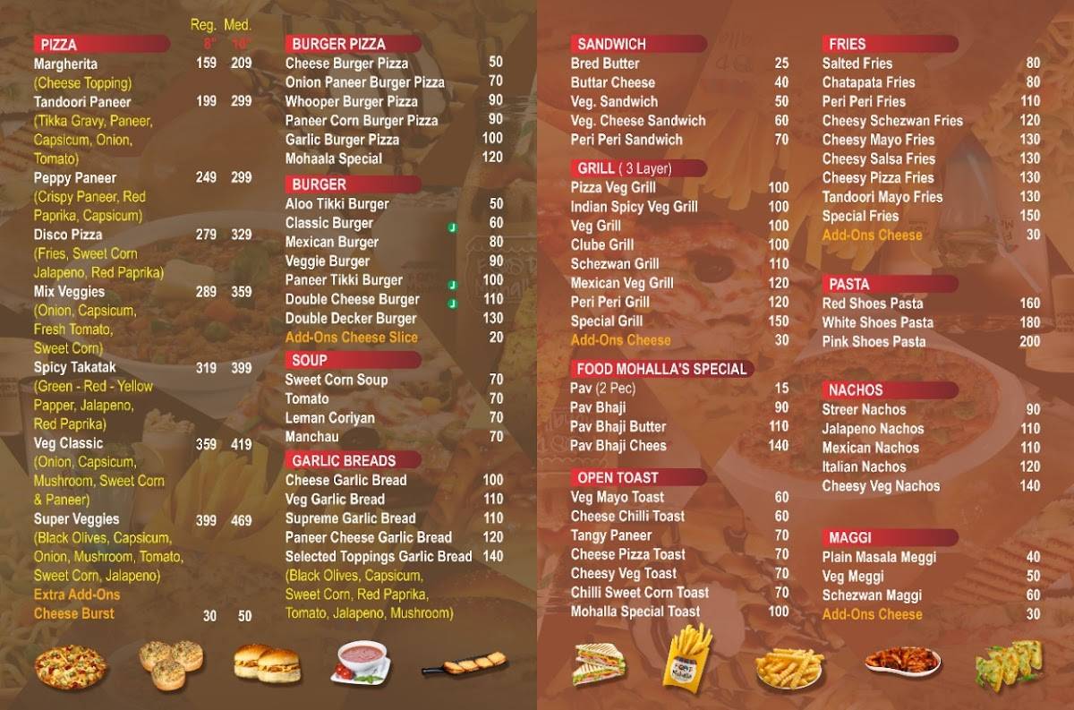 Menu at FOOD MOHALLA VESU, Surat, G-18