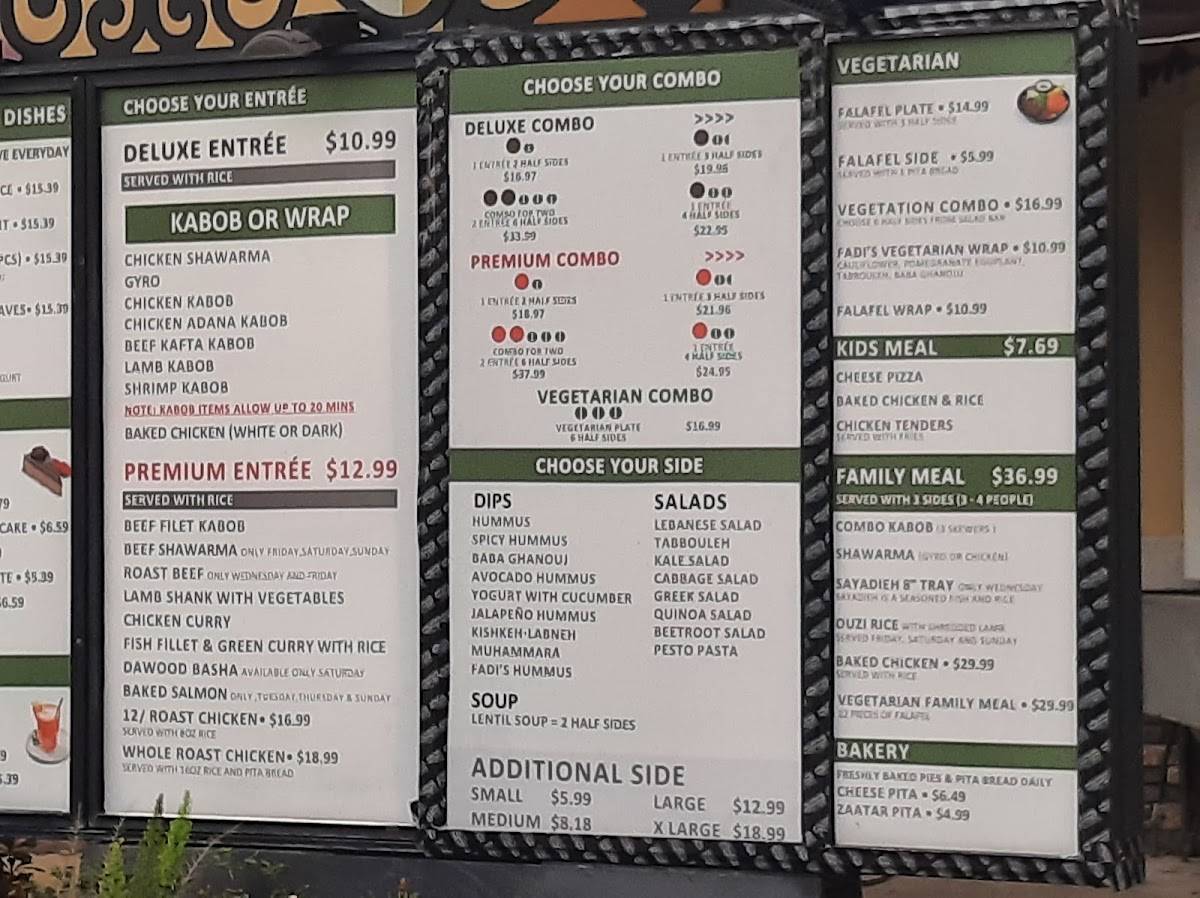 Menu at Fadi's Mediterranean Grill restaurant, Houston, Westheimer Rd ...