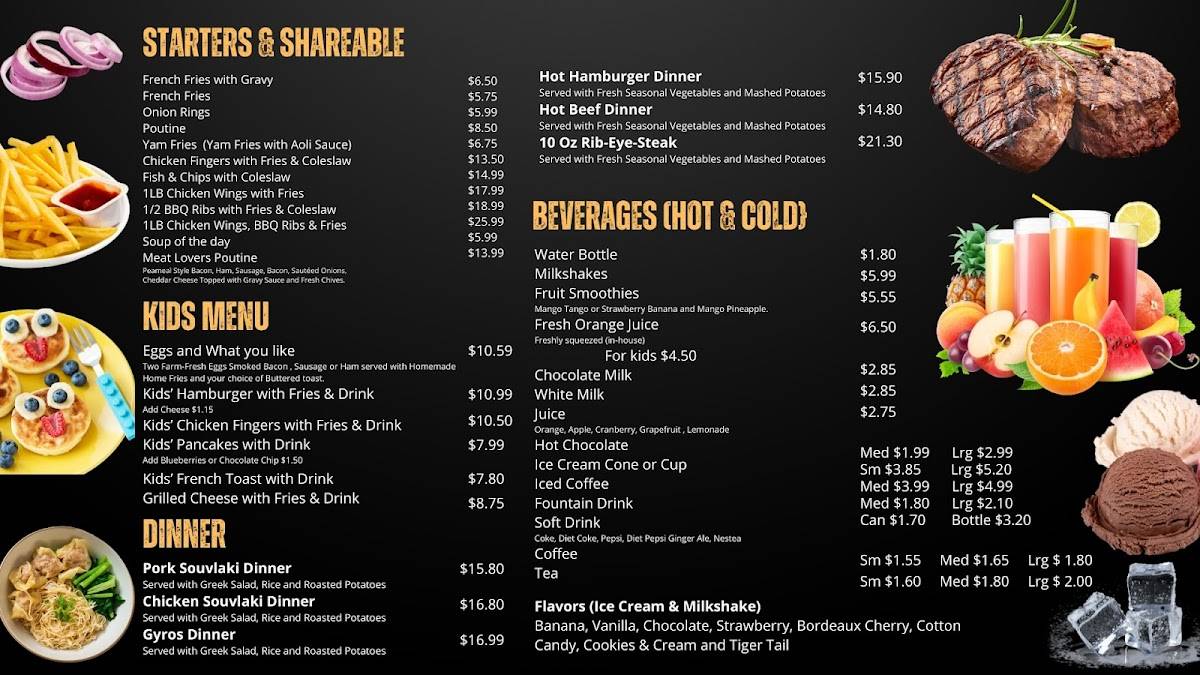 Menu at Famous Sams Restaurant, Gormley