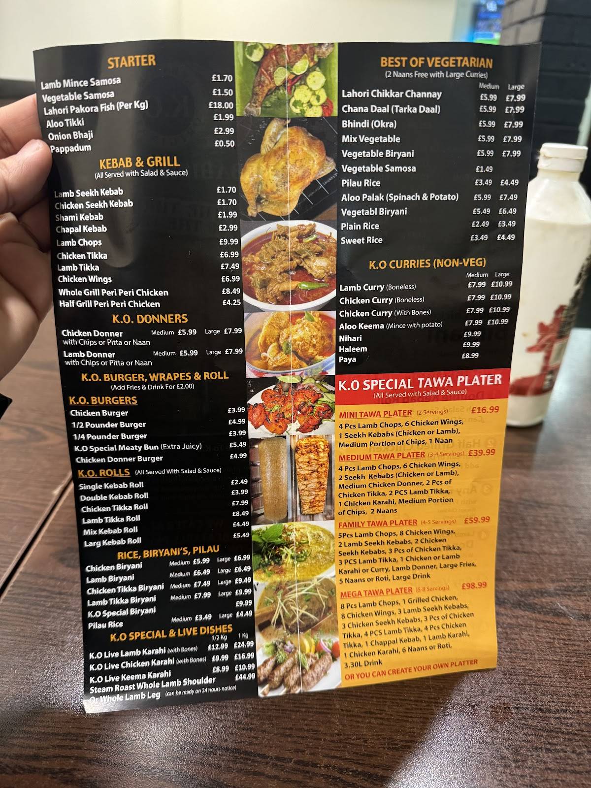 Menu at Kebabish Original fast food, London, 306 Barking Rd