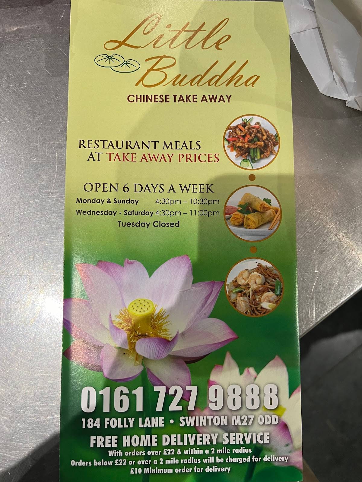 Menu at Little Buddha Swinton fast food, Swinton