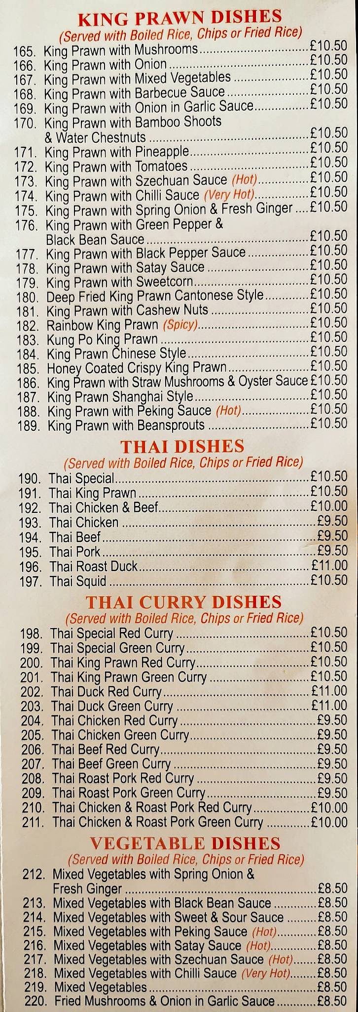 Menu at Lucky 888 fast food, Wick