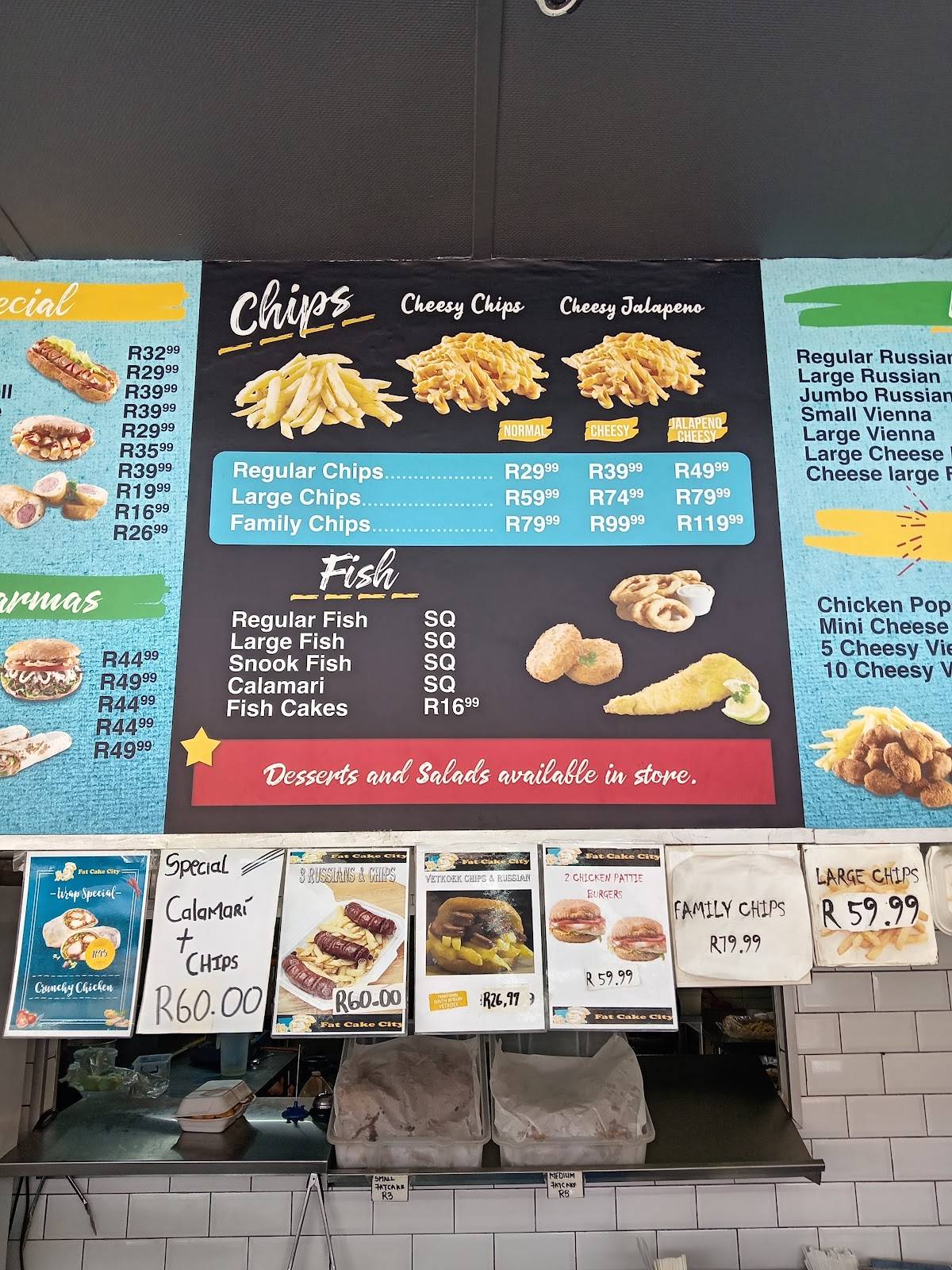 Menu at Fat Cake City restaurant, Randfontein