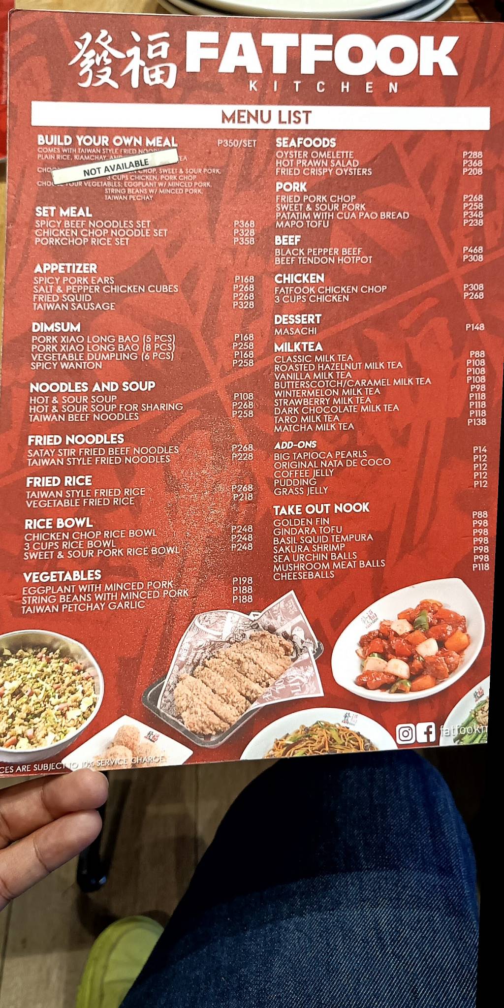 Carta del restaurante Fat Fook Kitchen - Ayala Malls Manila Bay, Parañaque