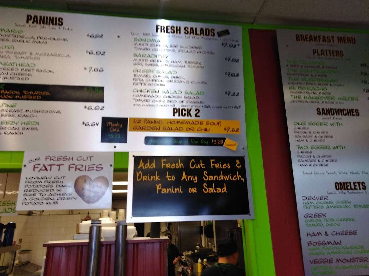 Menu at Fatt Mustard Cafe, Elk Grove Village