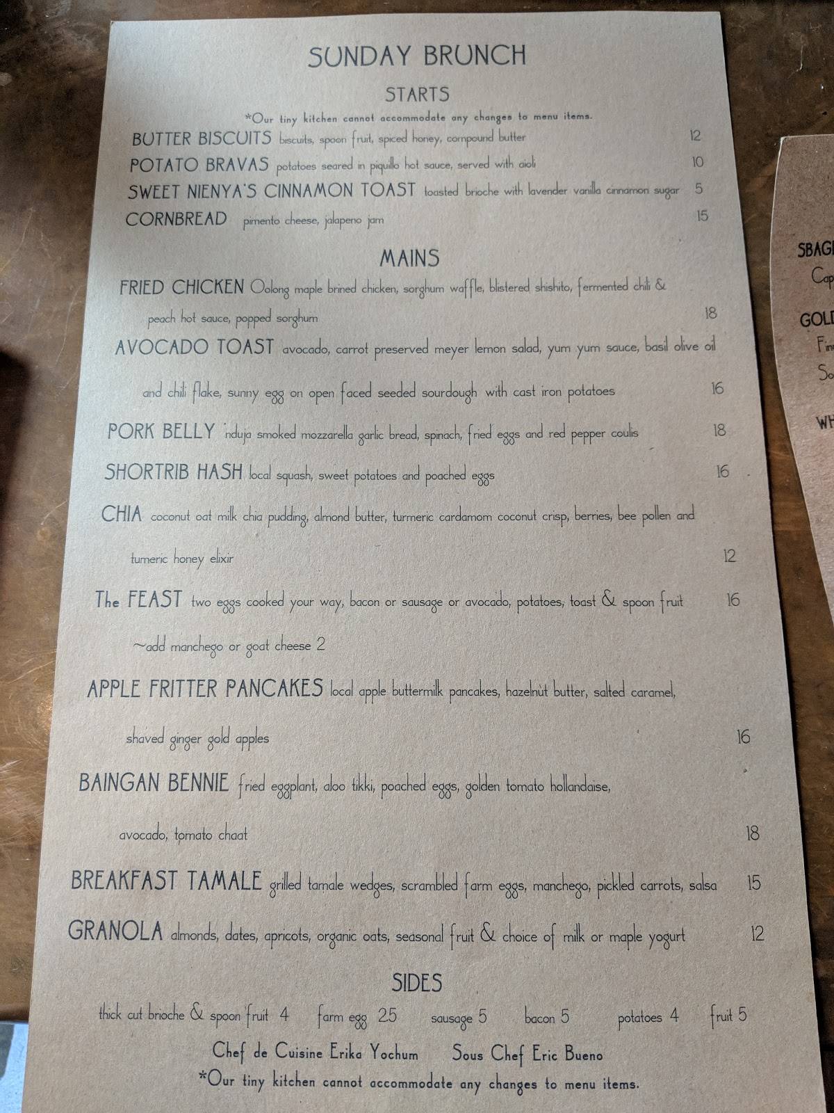 Menu at Feast Bakery Cafe, Bloomington