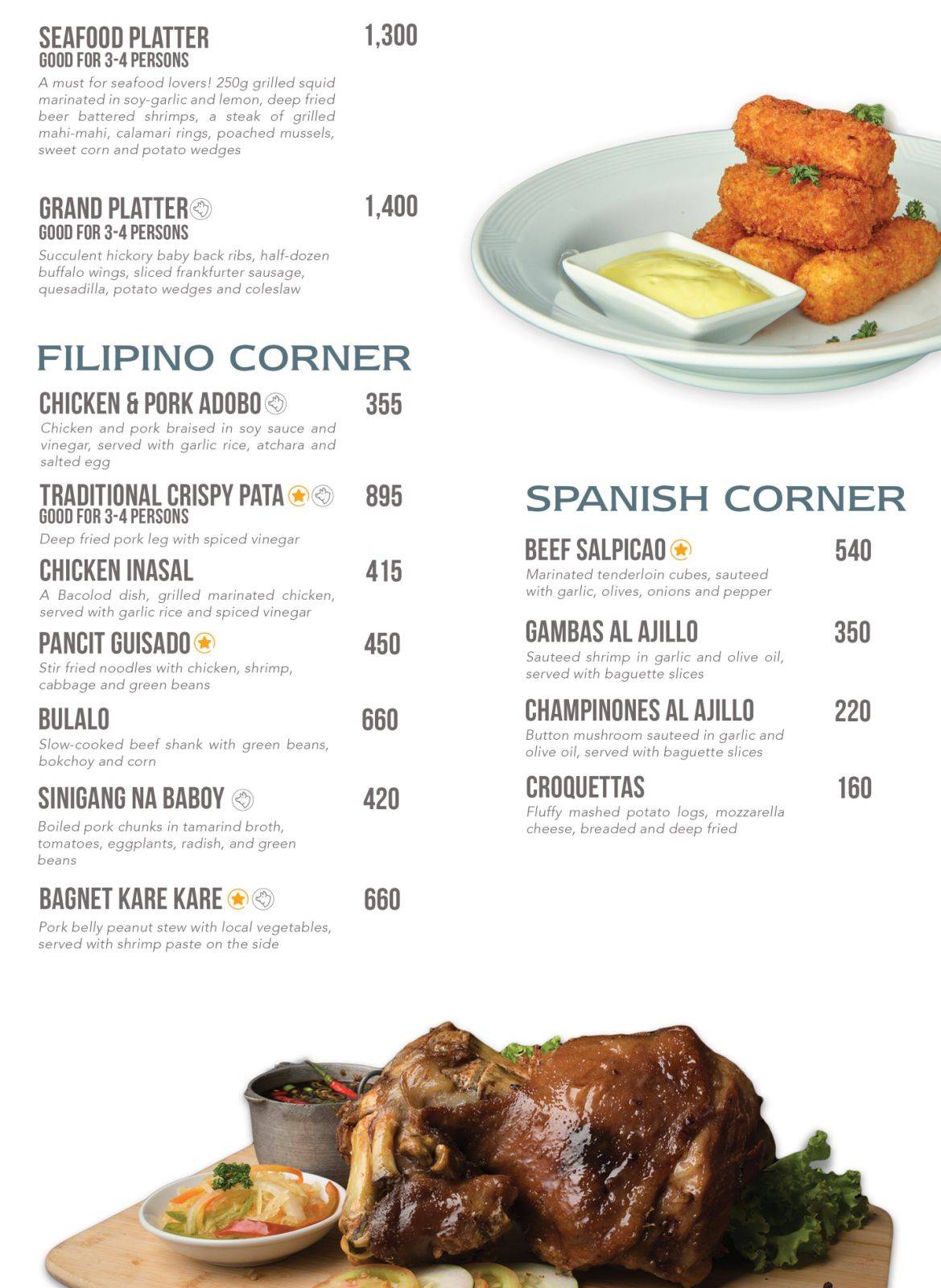 Menu at Firefly Roofdeck Restaurant, Makati, Makati